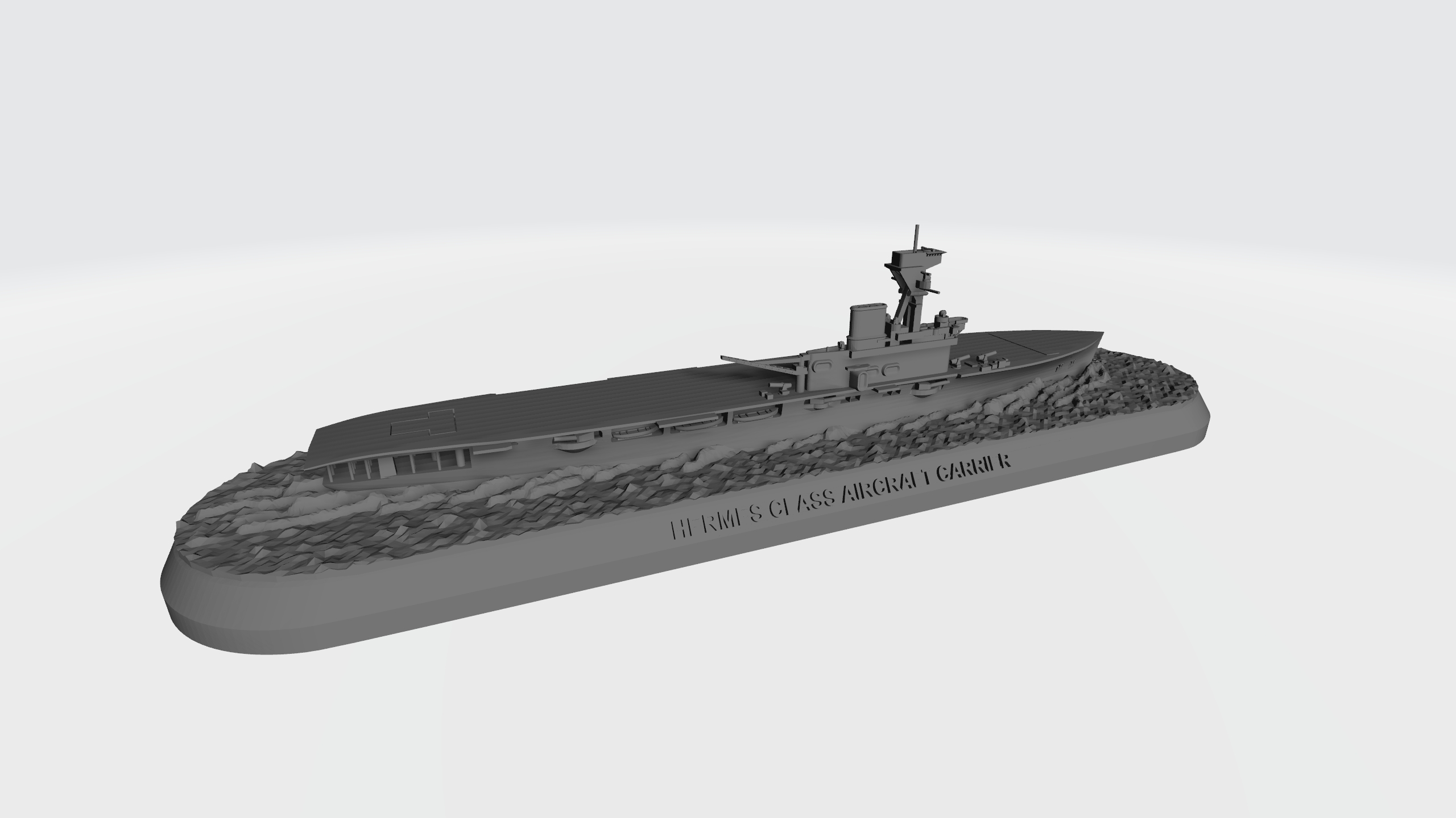HMS Hermes (original), Hermes Class (Waterline, Thin and Wide Base ...