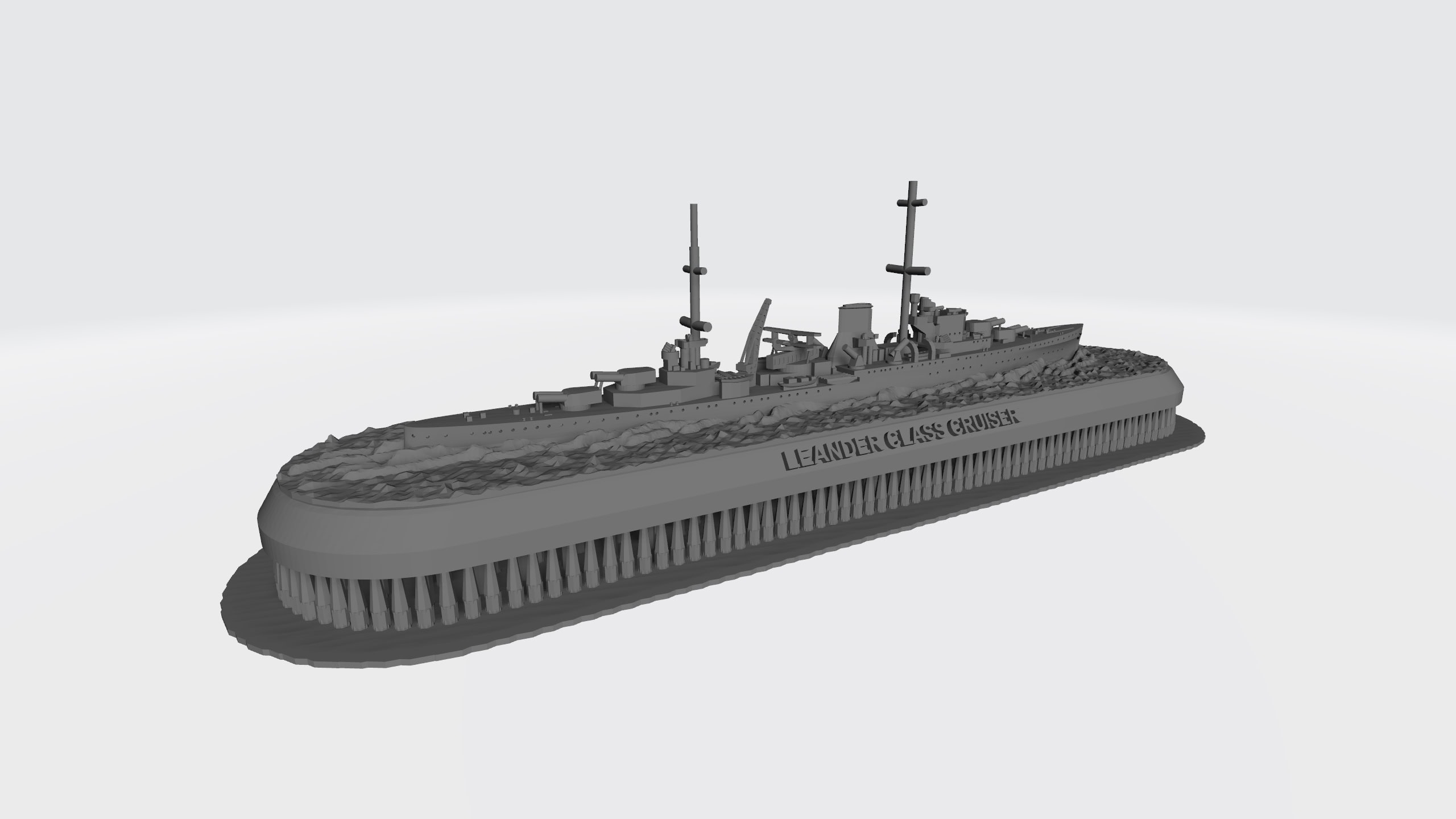HMS Achilles (1939), Leander Class (Waterline and Wide base) by Magpie ...
