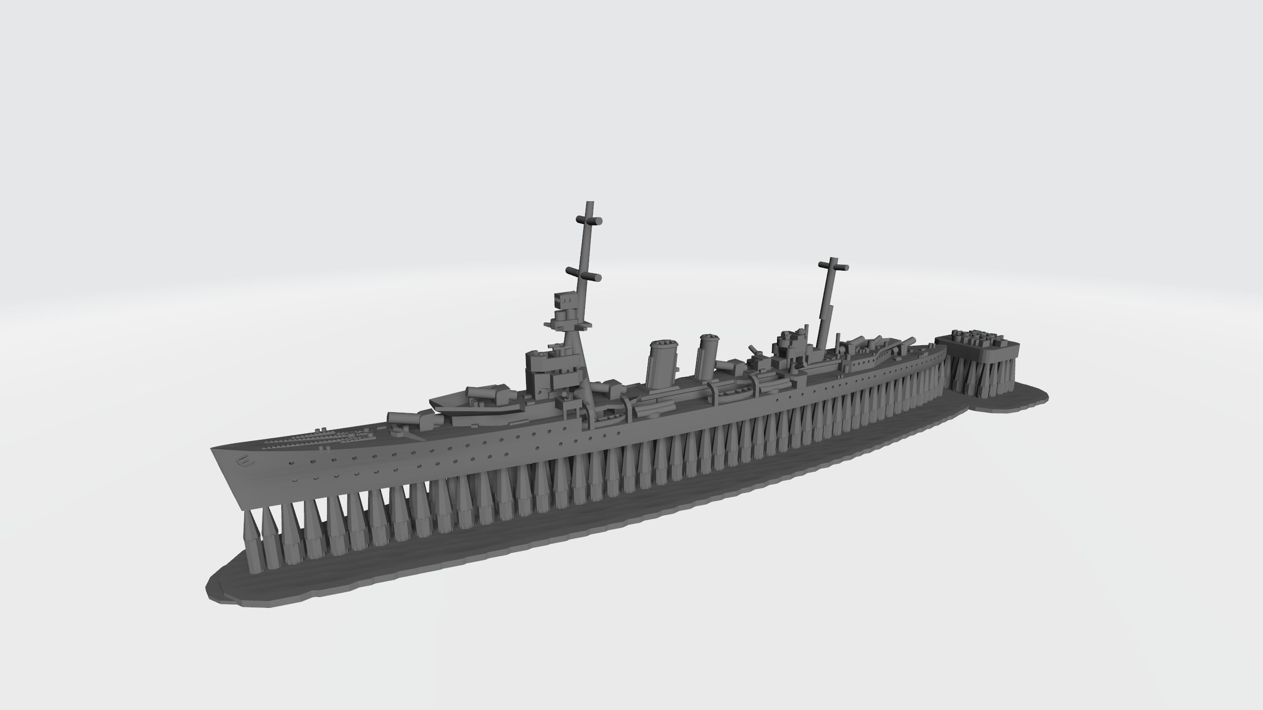HMS Dragon (Waterline and Wide Base) by Magpie Designer - Wargaming3D