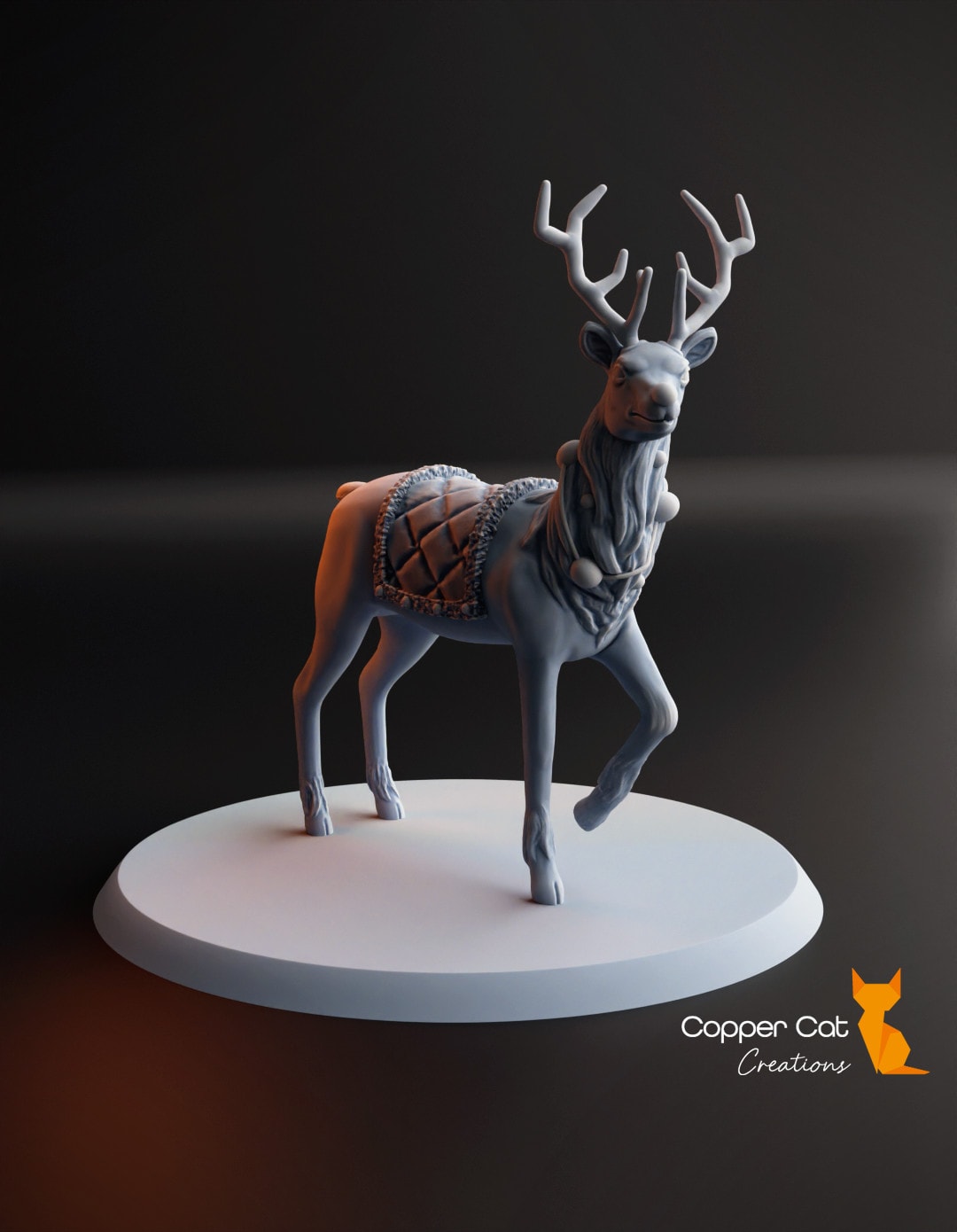 Tinsel the Festive Reindeer Mount by Copper Cat Creations - MiniHoarder