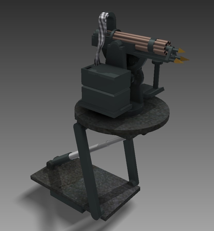 15mm Disappearing Gun Platform, 9-barrel 42mm by Kaja's Models and ...