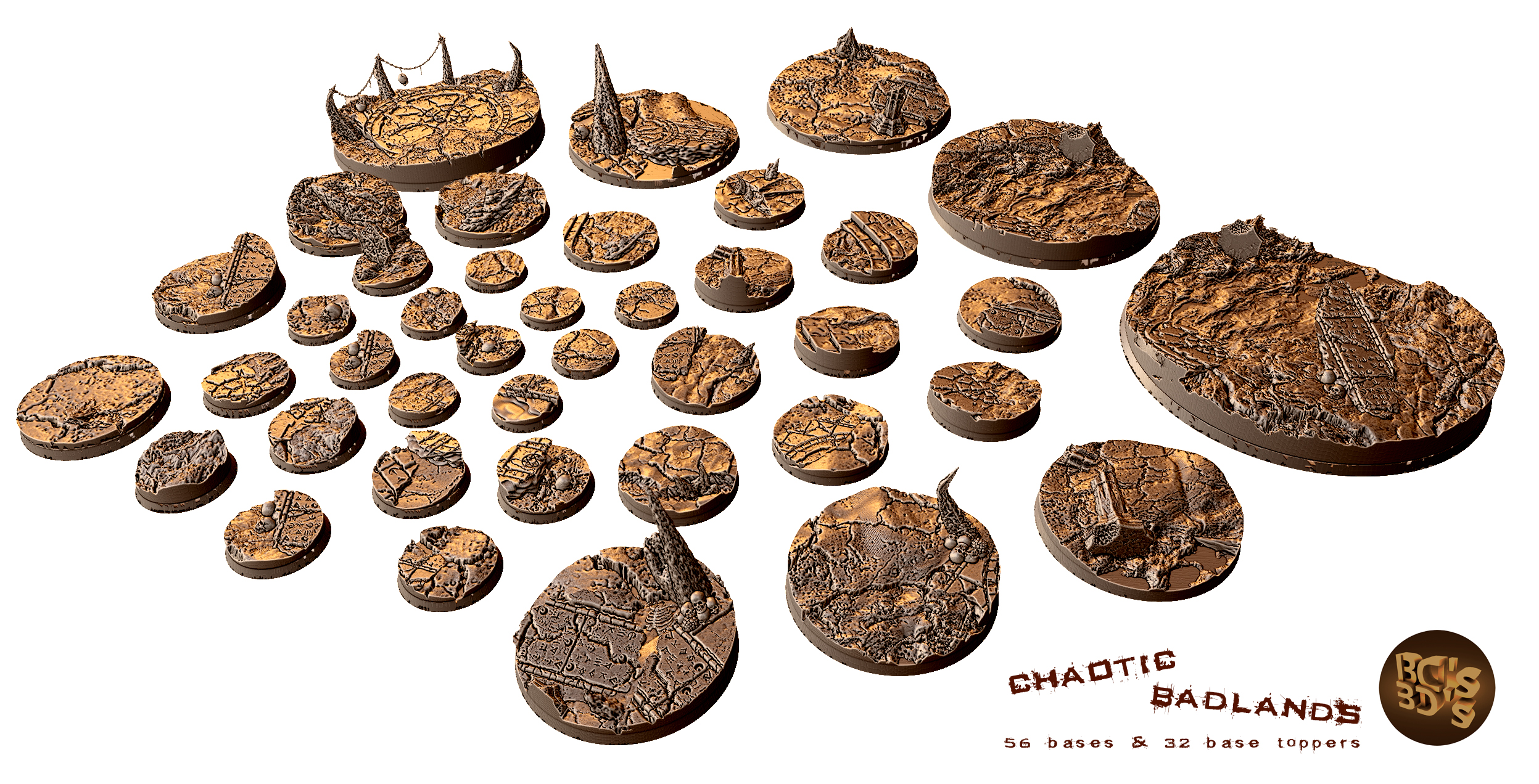 Chaotic Badland Bases by BC's 3D's - MiniHoarder