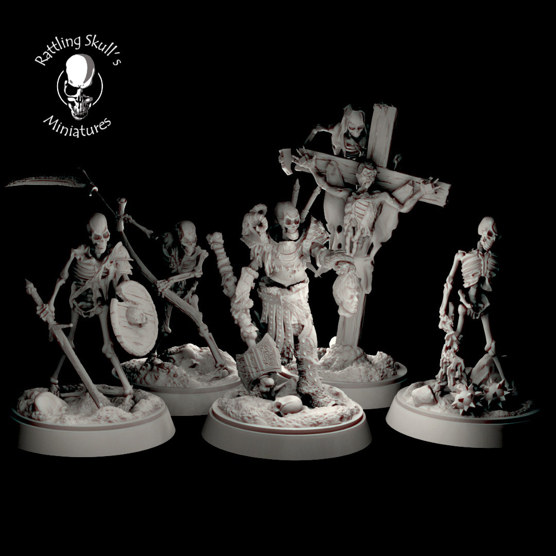 Skeletons warband by Rattling Skull - MiniHoarder