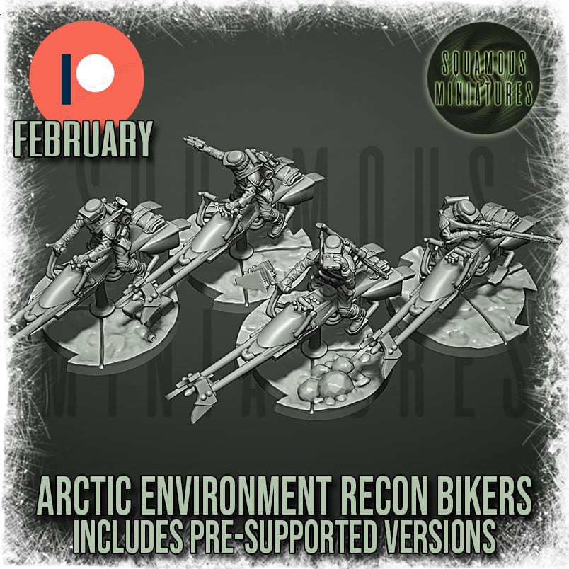 ARCTIC ENVIRONMENT RECON BIKERS by Squamous Miniatures - MiniHoarder