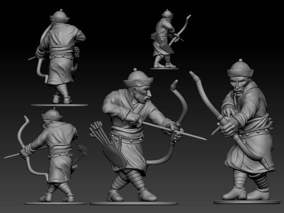 Ming Dynasty Archer Infantry 28mm by duxminiaturas - Wargaming3D