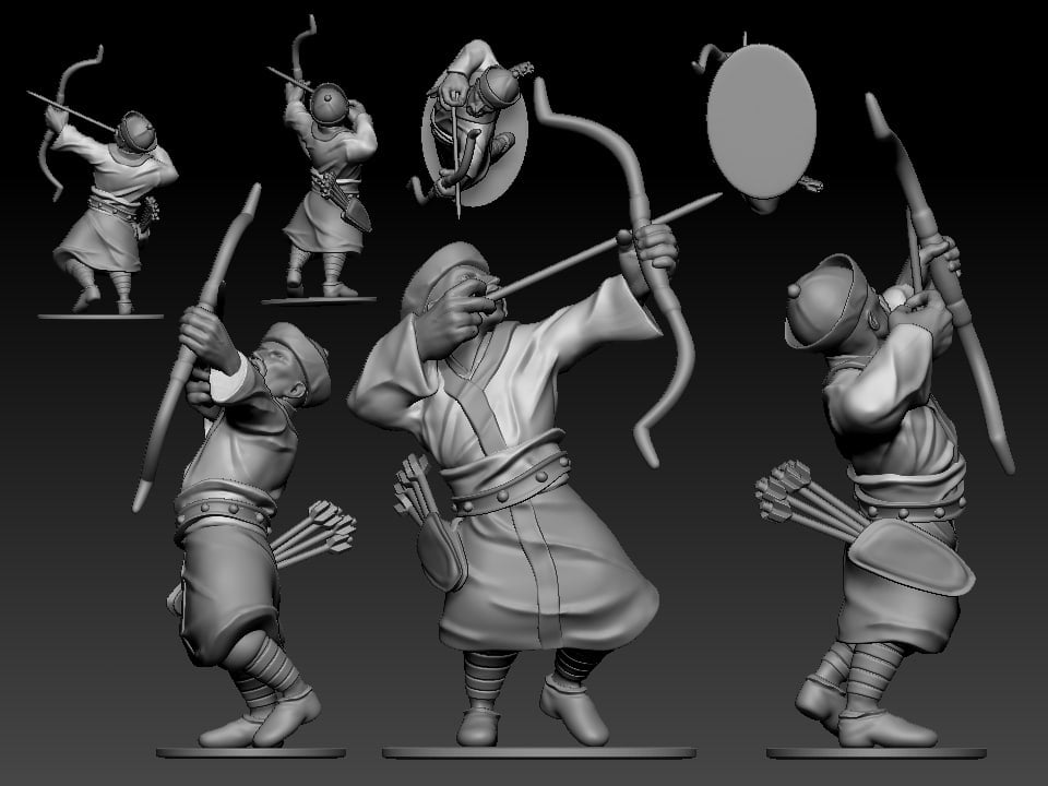 Ming Dynasty Archer Infantry 28mm by duxminiaturas - Wargaming3D