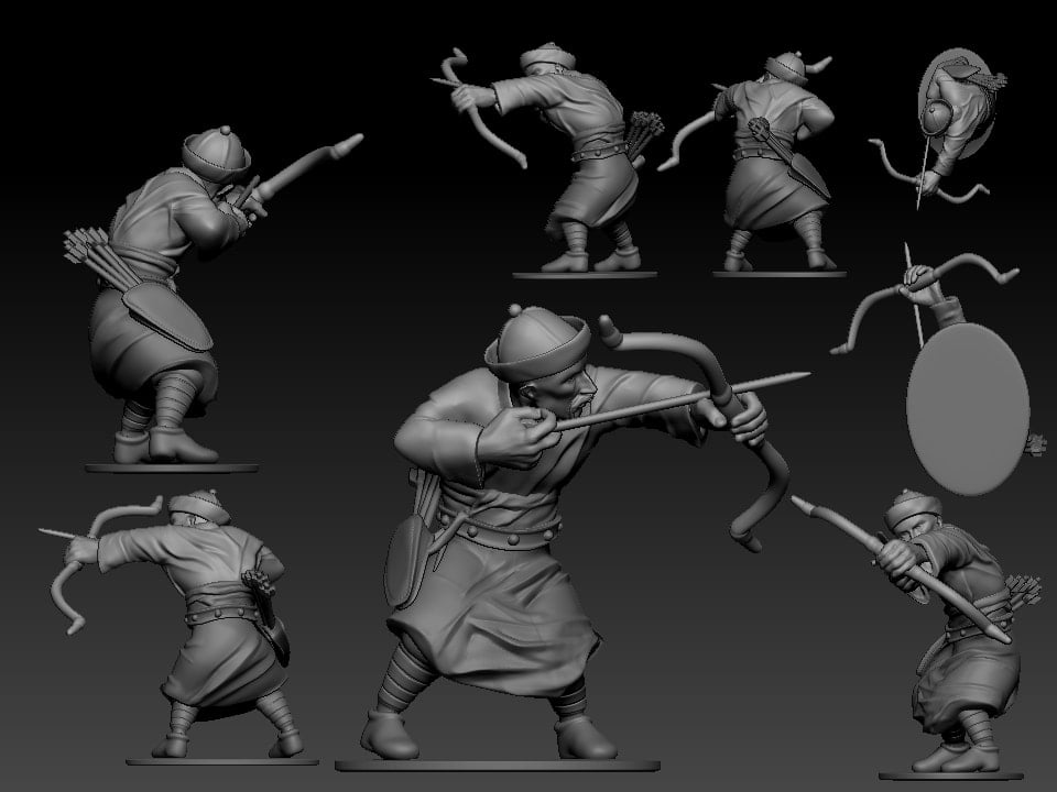 Ming Dynasty Archer Infantry 28mm by Dux Miniaturas - Wargaming3D