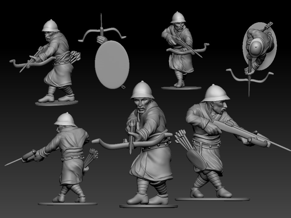 28mm Chinese Ming Dynasty Crosbowmen by Dux Miniaturas - Wargaming3D