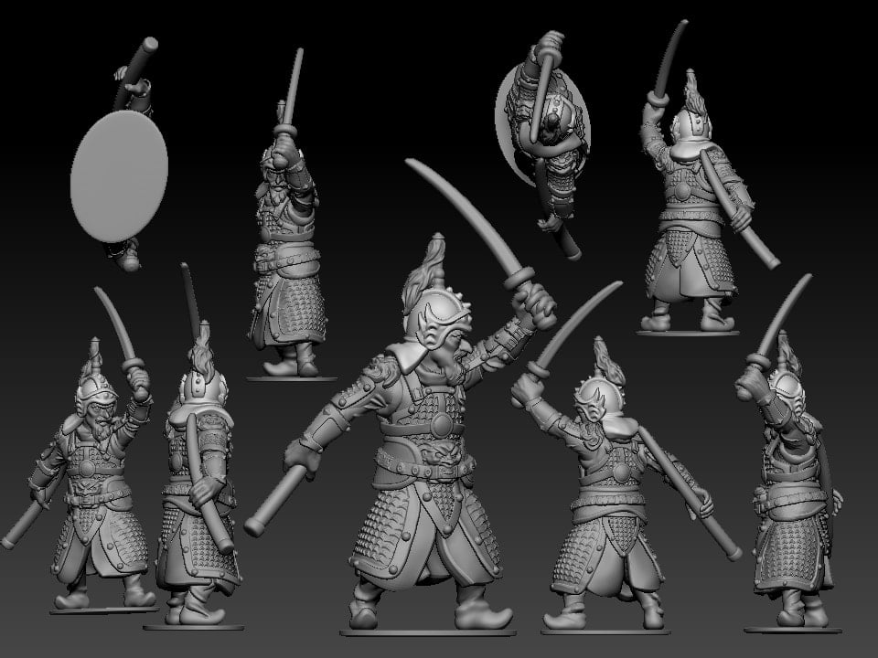 28mm Chinese Ming Dynasty Crosbowmen by Dux Miniaturas - Wargaming3D