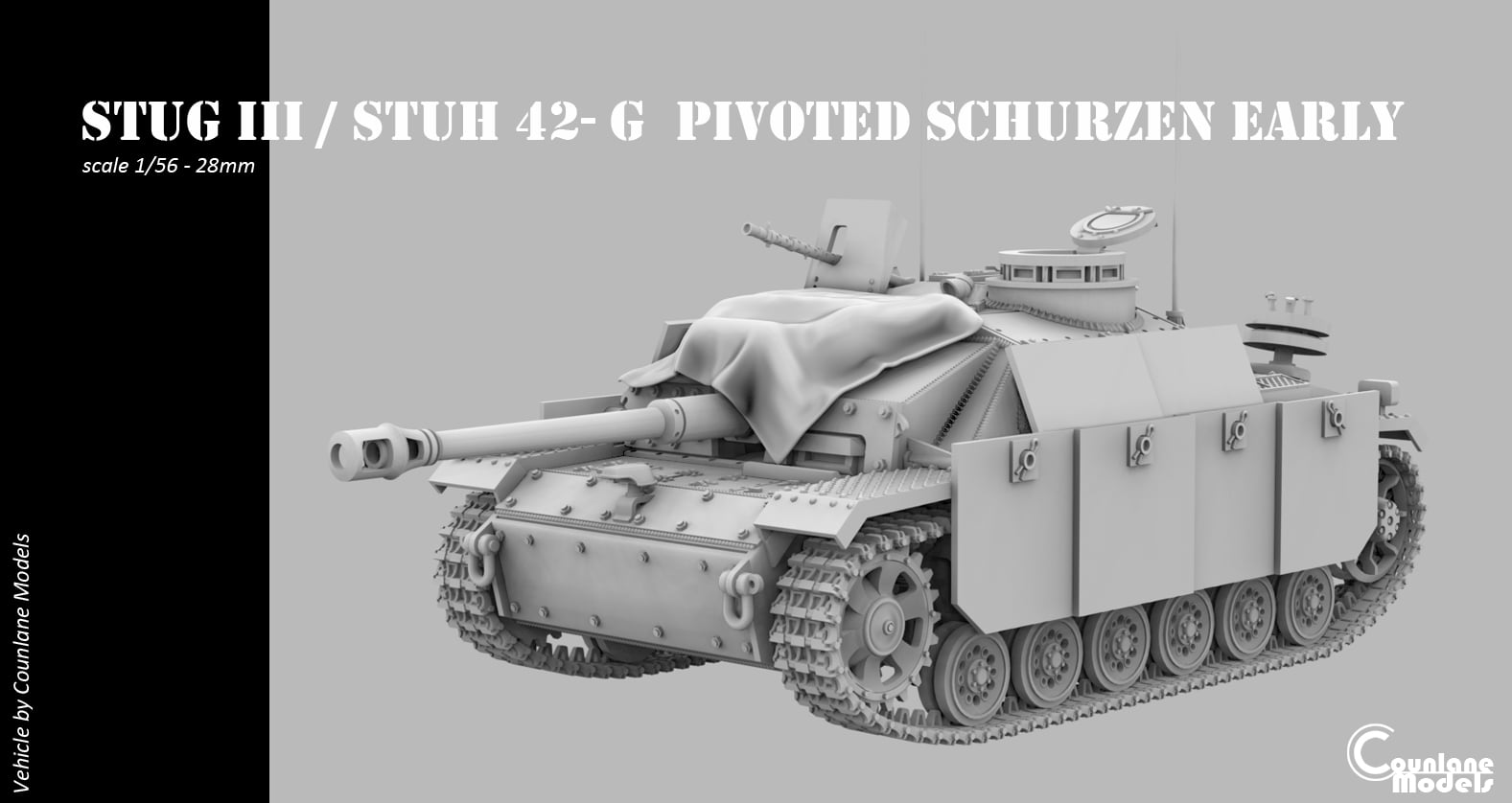 Stug III / Stuh 42 G pivoted schurzen early by Counlane Models ...