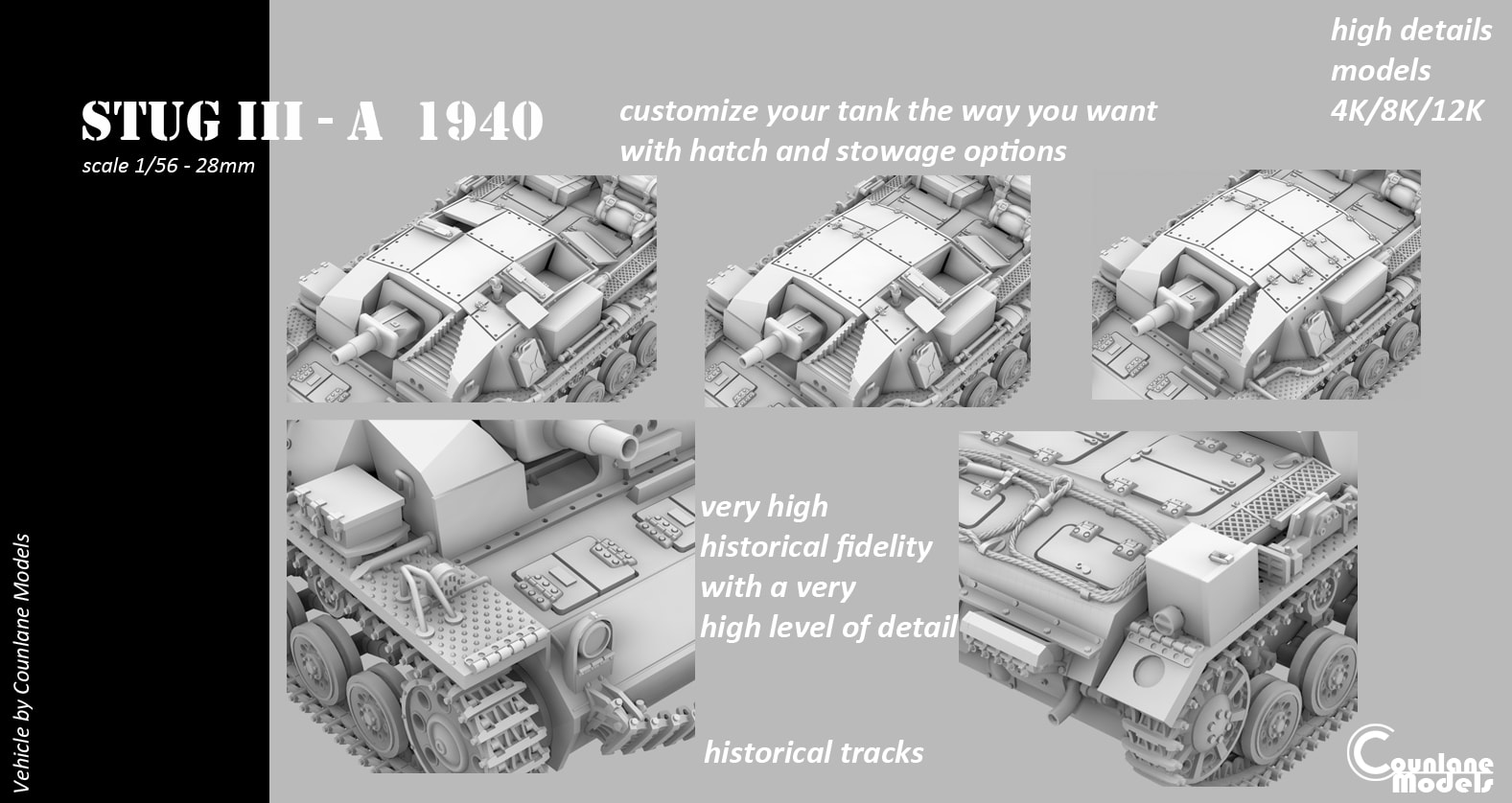 Stug III A, 1940 by Counlane Models - Wargaming3D
