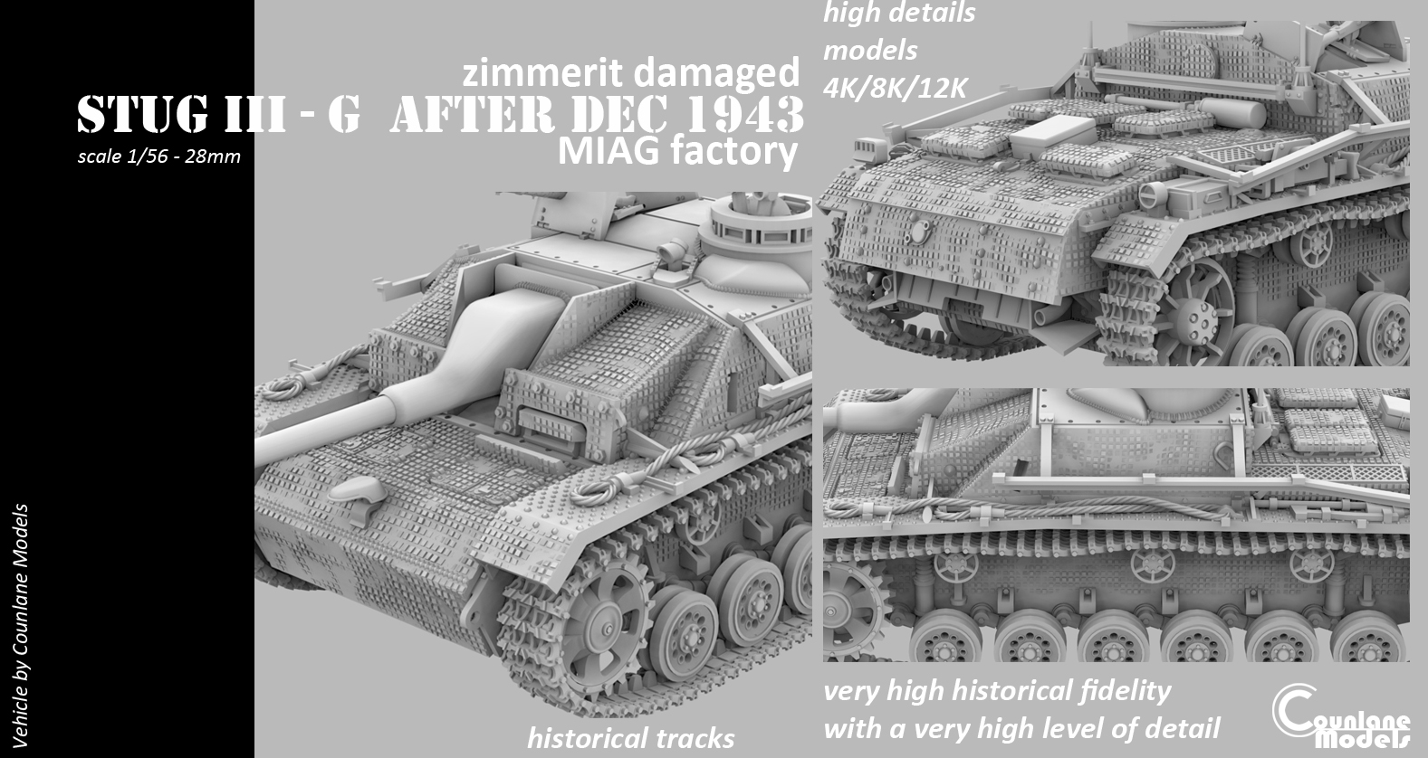 Stug III / Stuh 42 G after dec-1943 MIAG factory, damaged zimmerit by ...