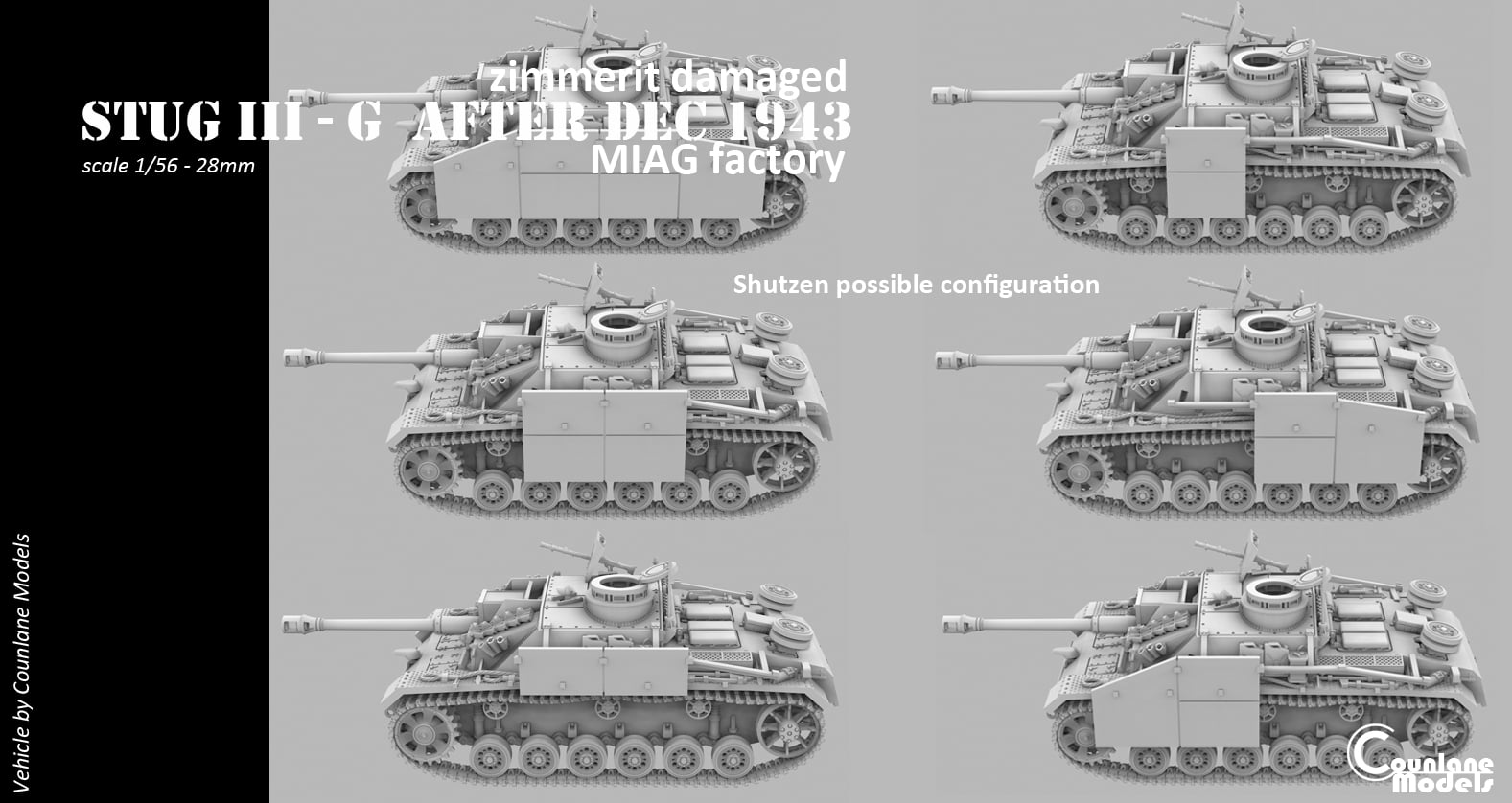 Stug III / Stuh 42 G after dec-1943 MIAG factory, damaged zimmerit by ...