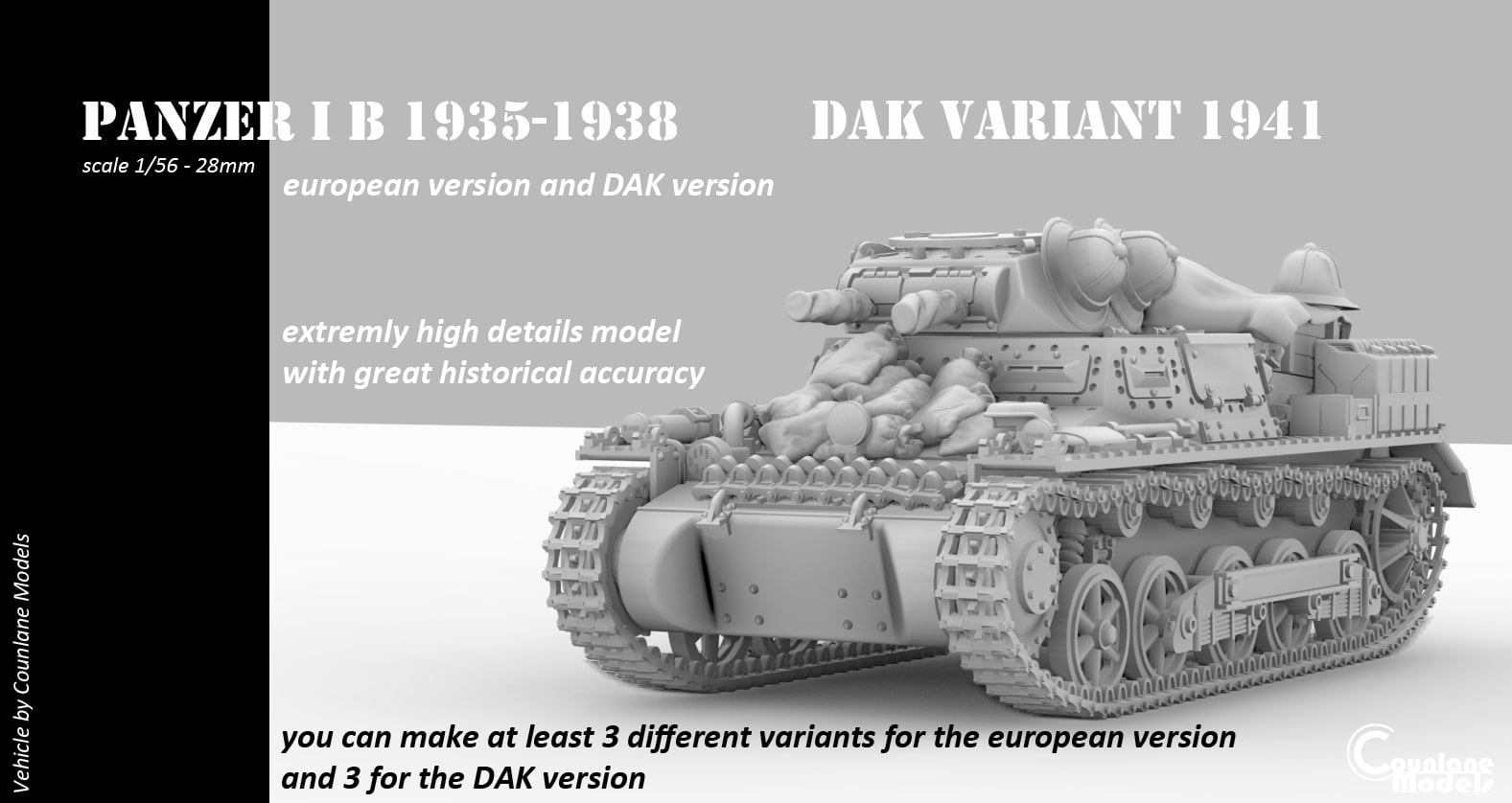 Panzer I B European and DAK versions by Counlane Models - Wargaming3D