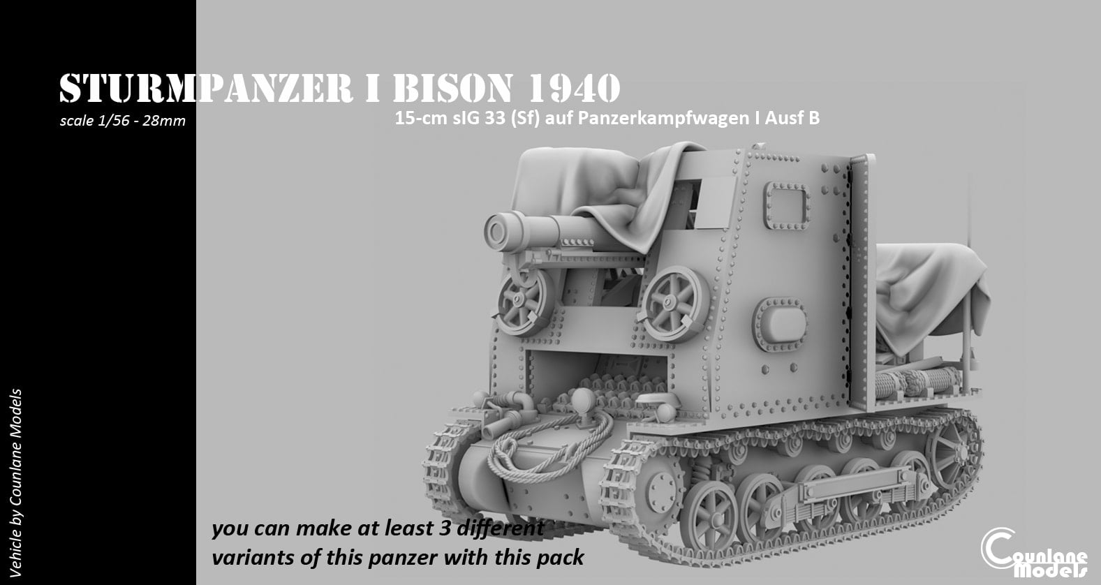 Sturmanpanzer I Bison + SIG33 by Counlane Models - Wargaming3D