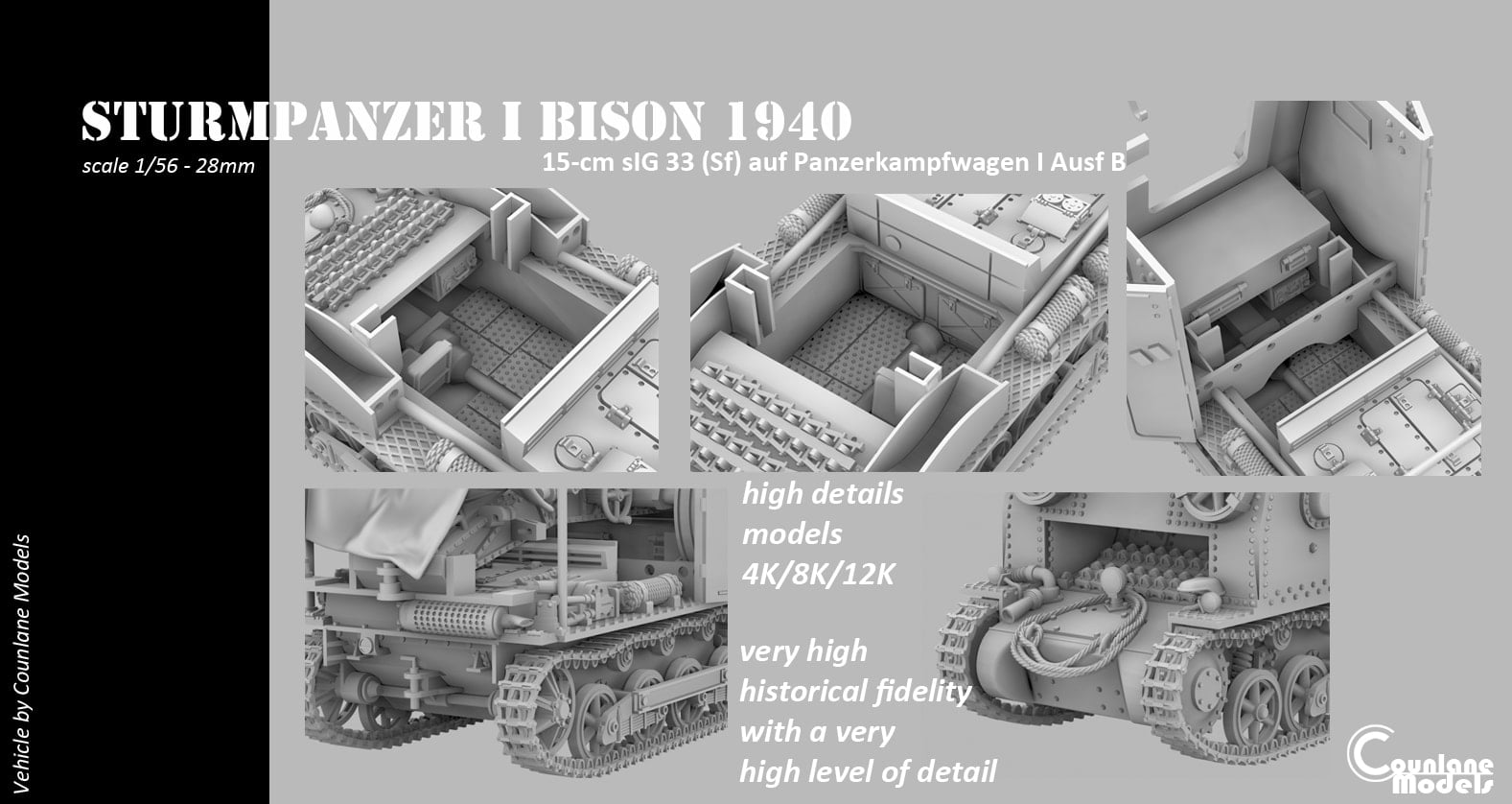 Sturmanpanzer I Bison + SIG33 by Counlane Models - Wargaming3D