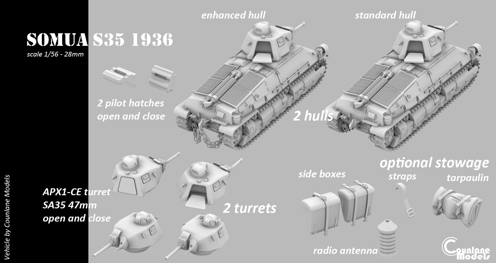 Somua S35 by Counlane Models - Wargaming3D