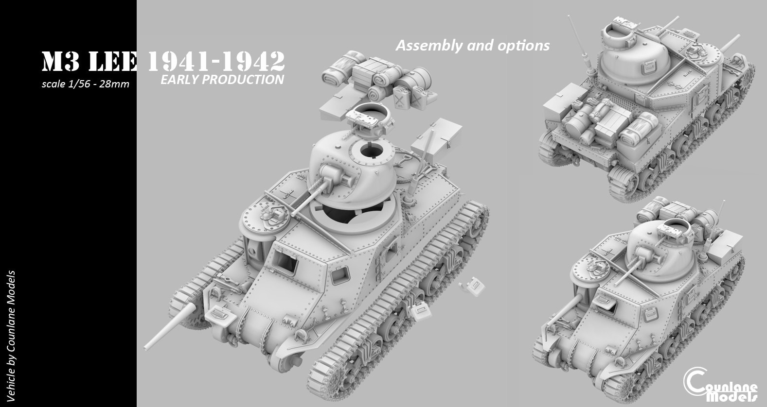 M3 Lee early prod (july 1941) by Counlane Models - Wargaming3D