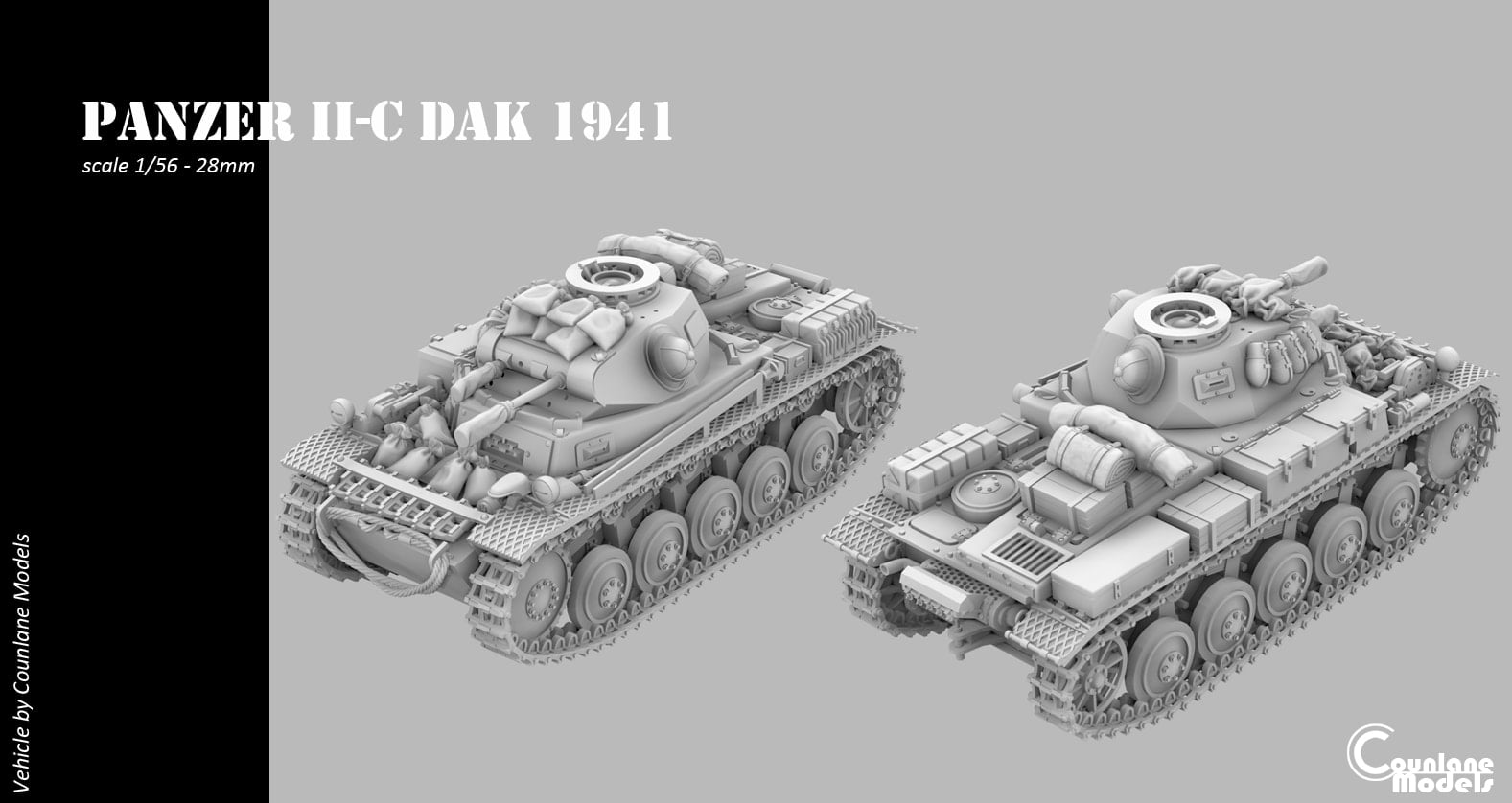 Panzer II C 1937-1940 europe and 1941 DAK version by Counlane Models ...