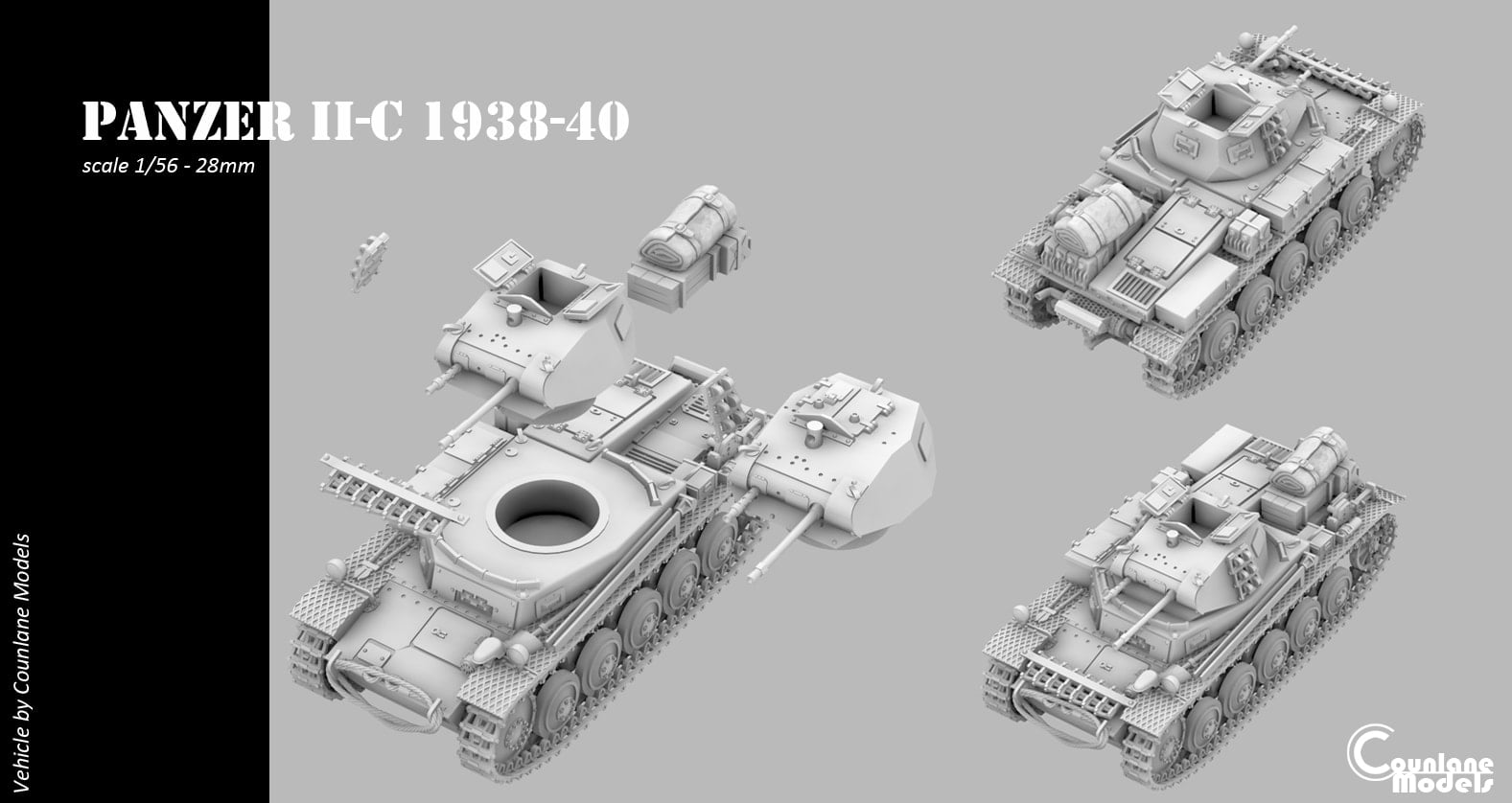 Panzer II C 1937-1940 europe and 1941 DAK version by Counlane Models ...