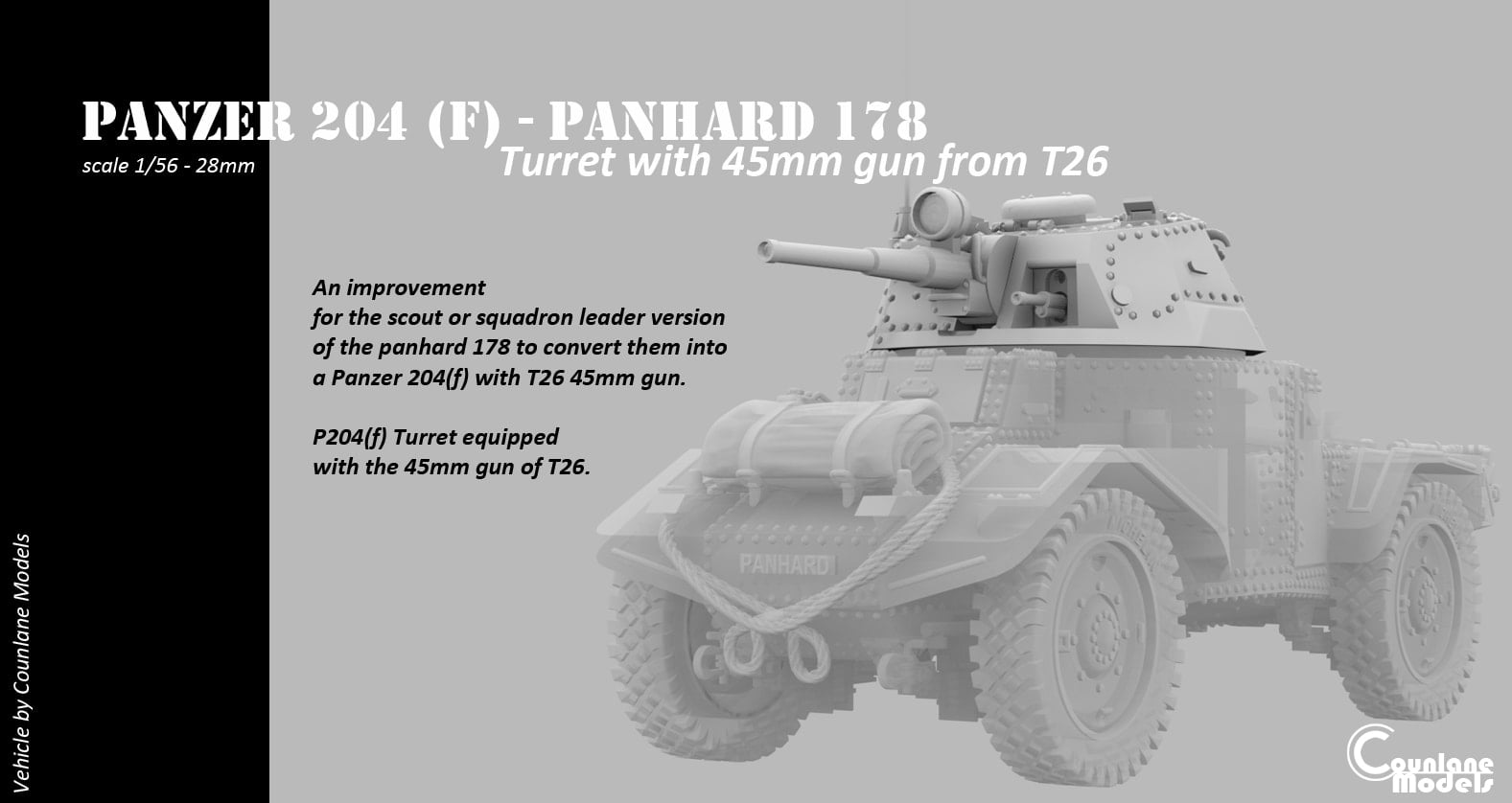 P204(f) Turret 45mm from T-26 for conversion of the panhard 178 scout ...