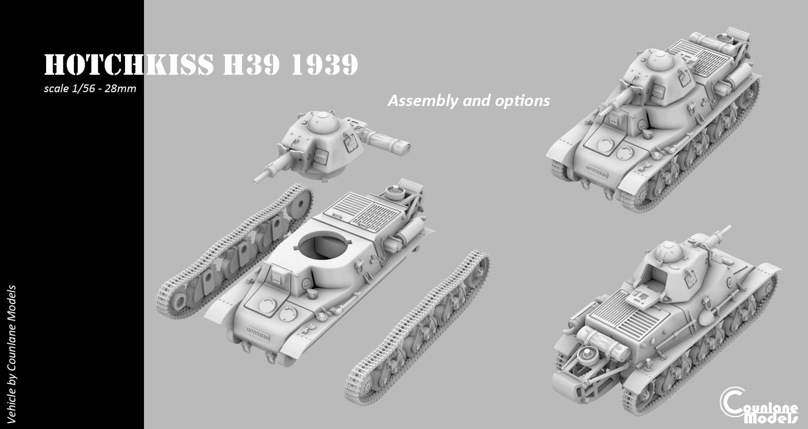 Hotchkiss H39, 3 possible variants by Counlane Models - Wargaming3D