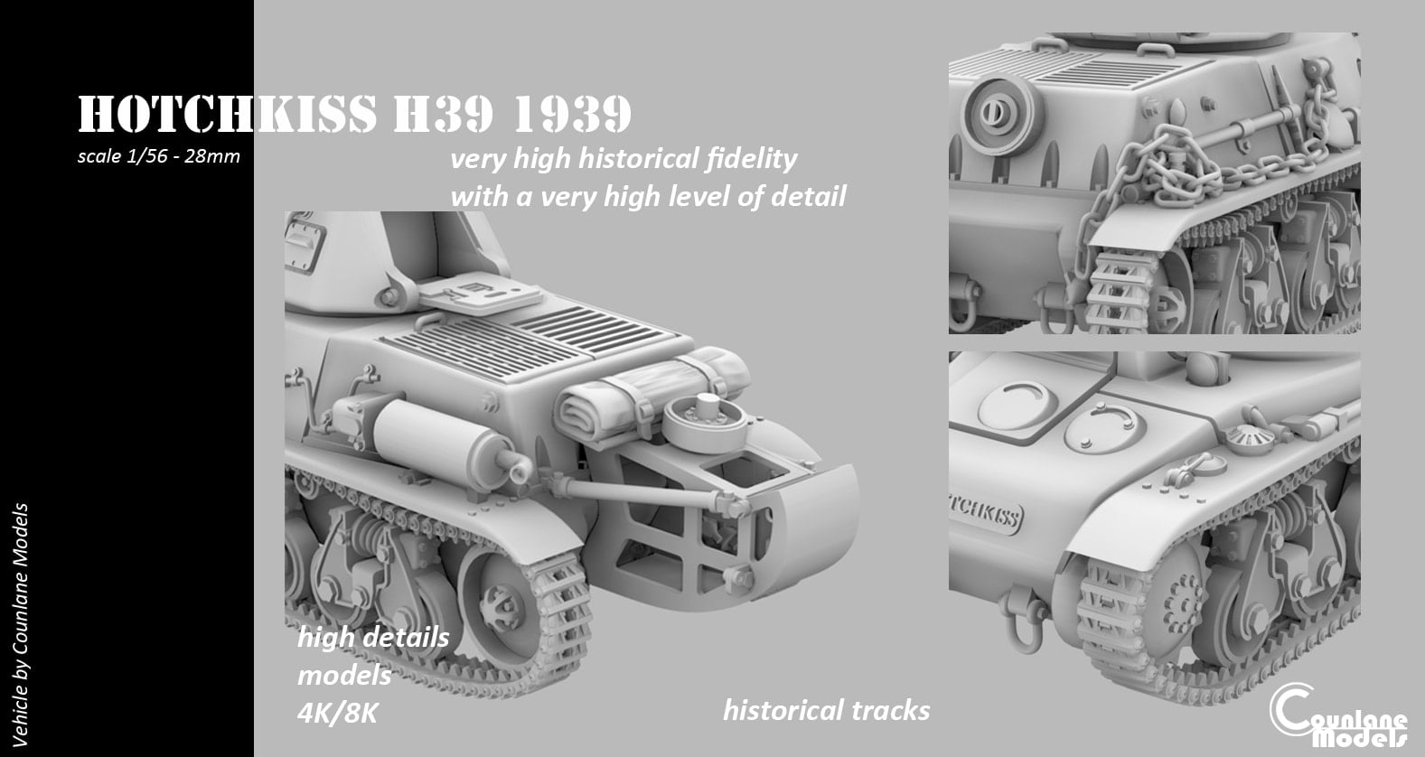 Hotchkiss H39, 3 possible variants by Counlane Models - Wargaming3D
