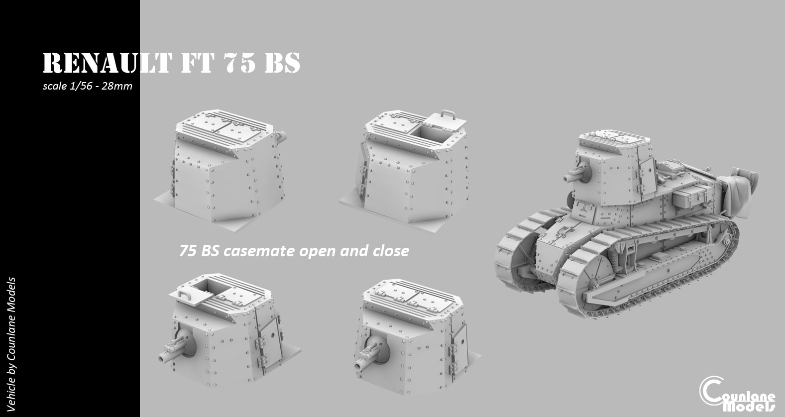 Renault FT 75 BS by Counlane Models - Wargaming3D
