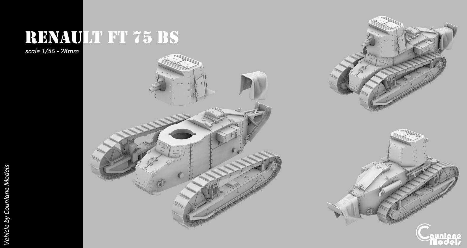 Renault FT 75 BS by Counlane Models - Wargaming3D