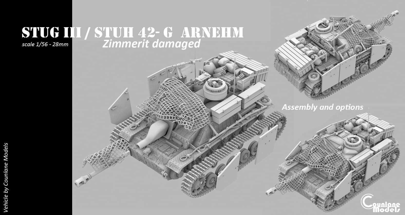 Stug III / Stuh 42 G Arnehm options Bundle by Counlane Models - Wargaming3D