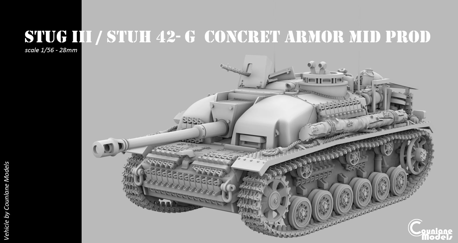Stug III / Stuh42 G concret armor by Counlane Models - Wargaming3D