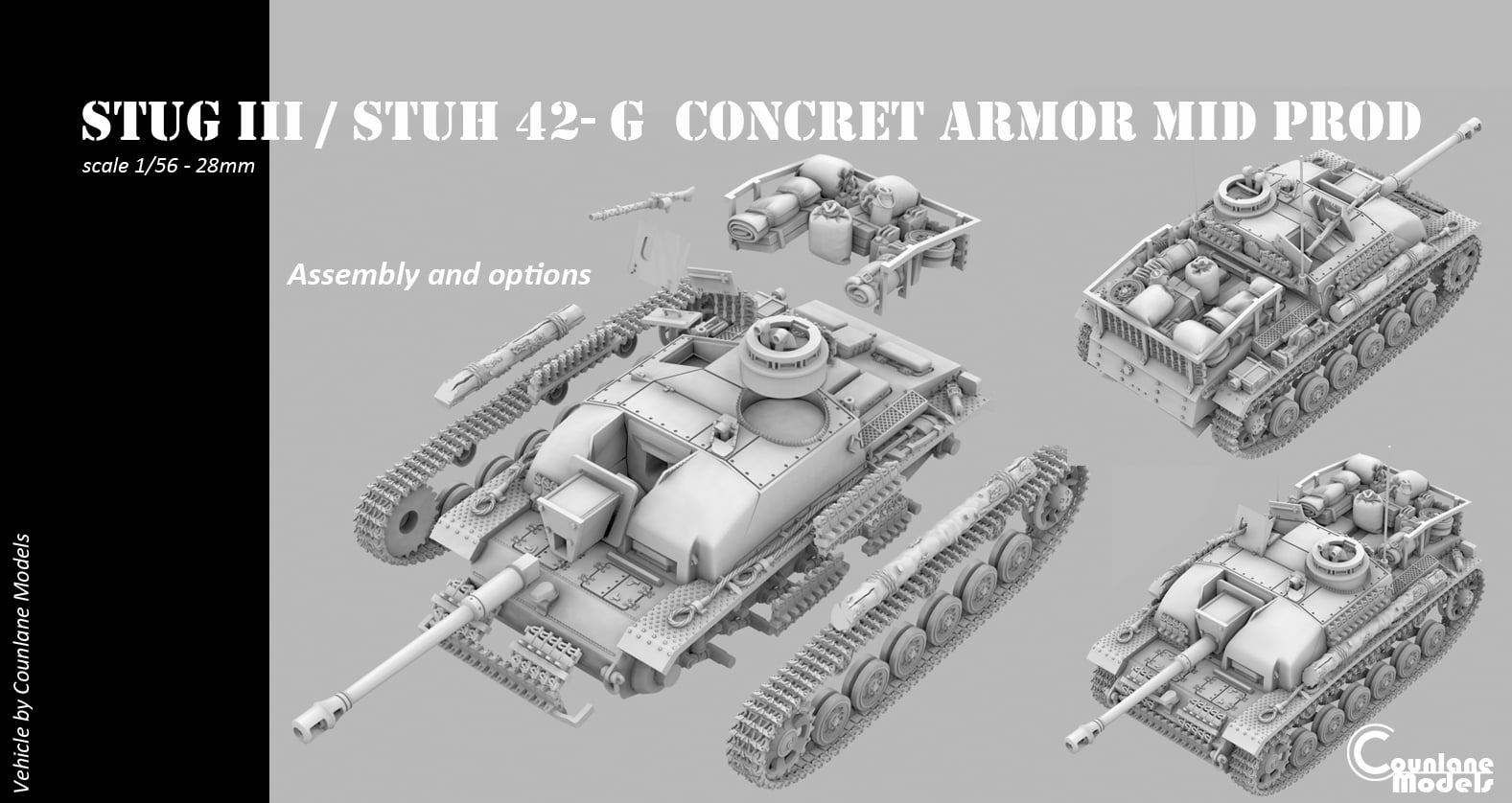 Stug III / Stuh42 G concret armor by Counlane Models - Wargaming3D