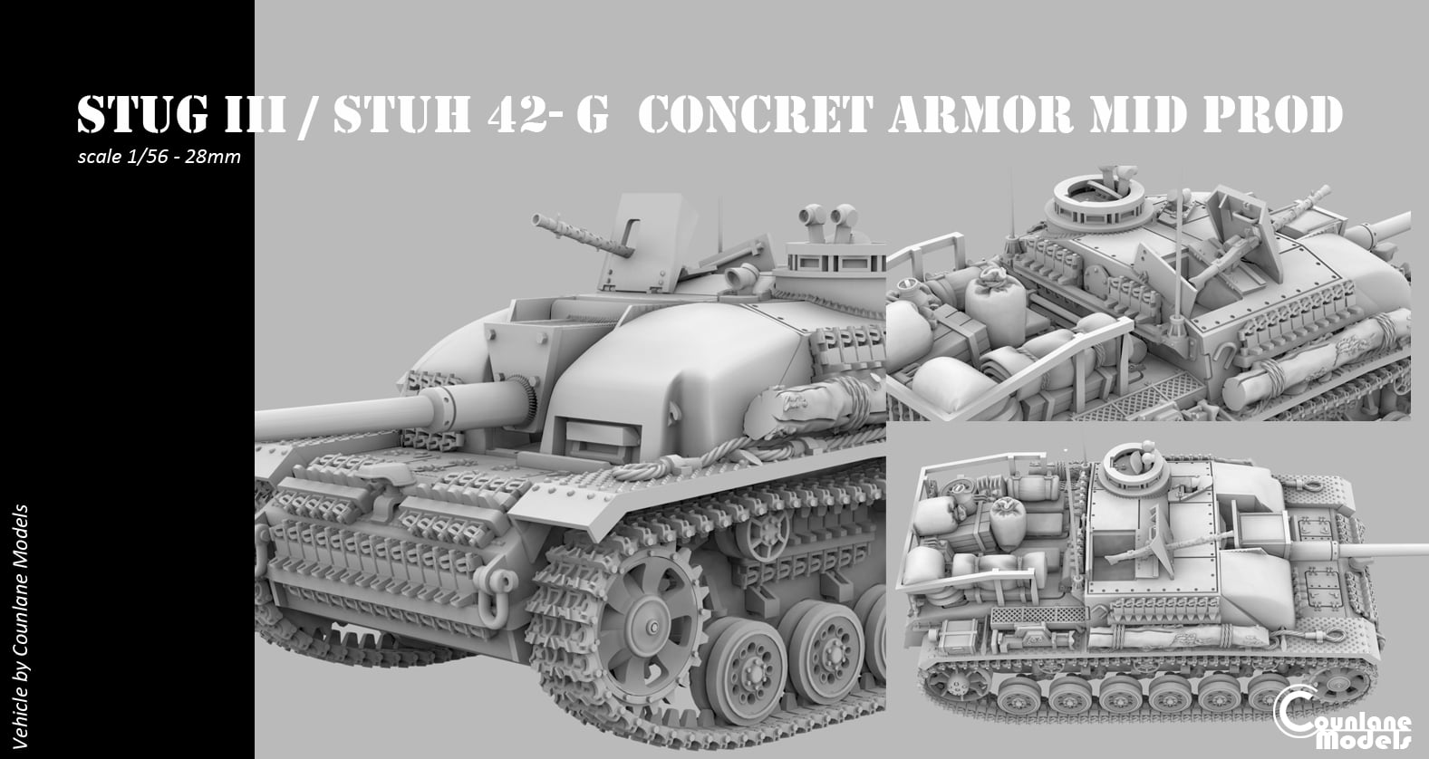 Stug III / Stuh42 G concret armor by Counlane Models - Wargaming3D