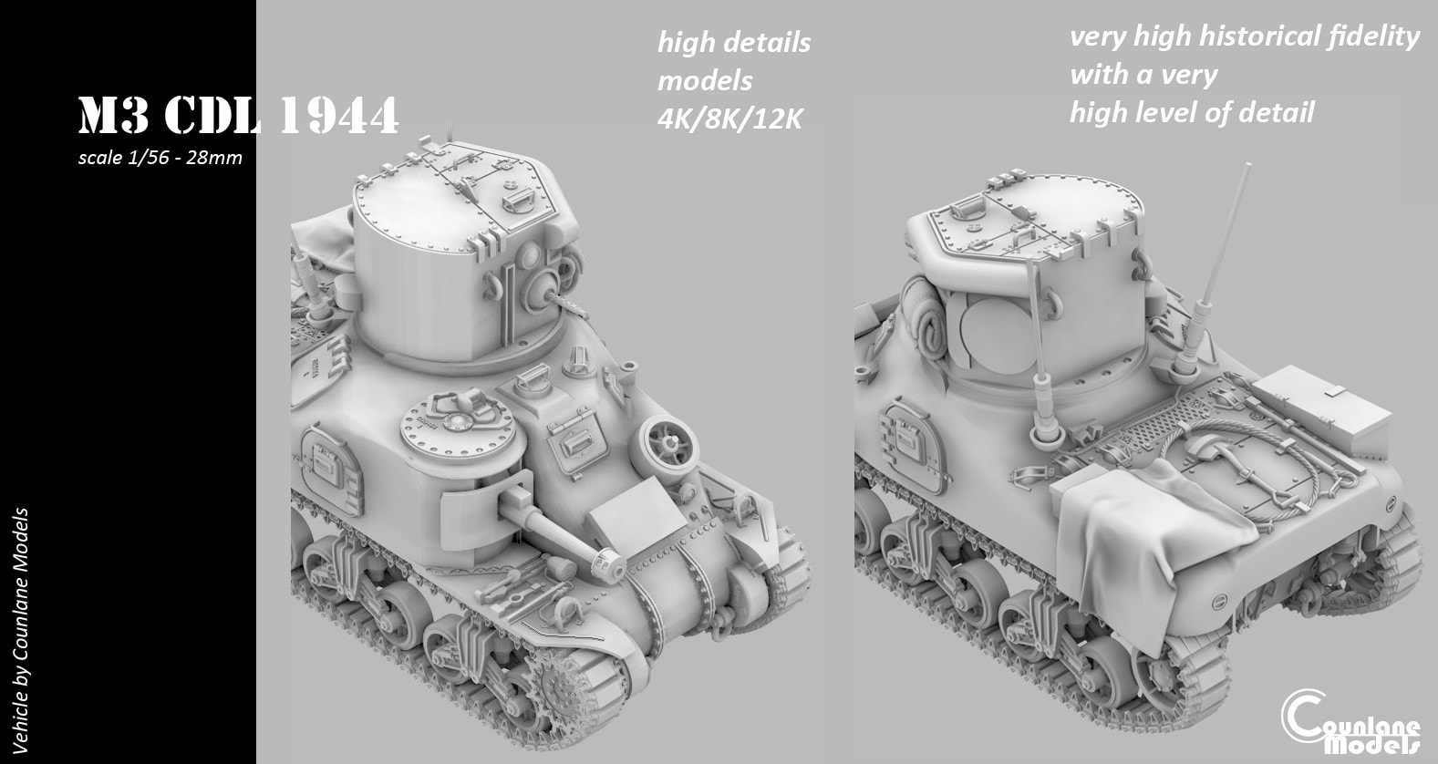M3A1 Lee CDL - Canal Defense Light by Counlane Models - Wargaming3D