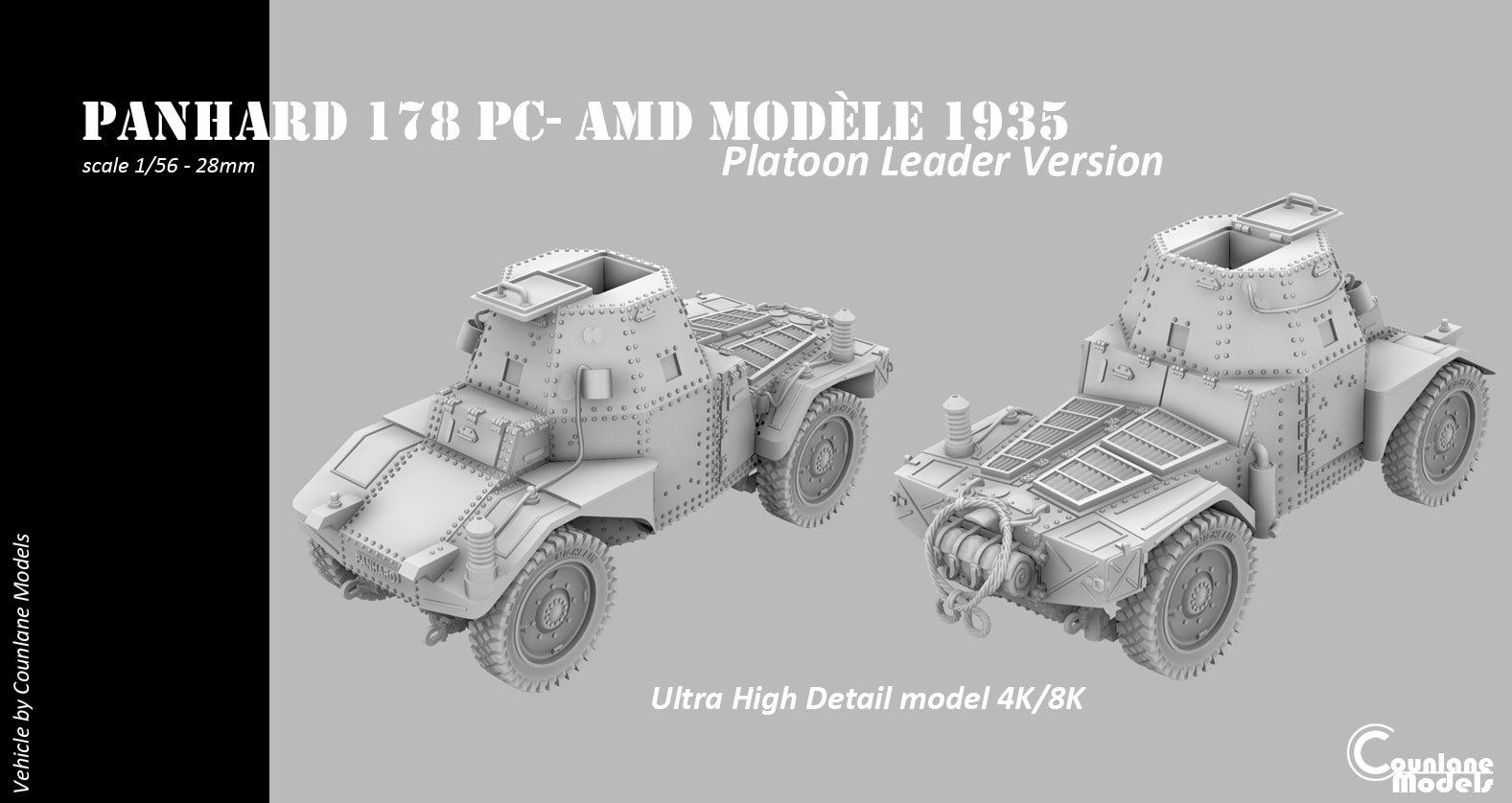 Panhard 178 PC- PLATOON LEADER Version, accurate model with stowage ...