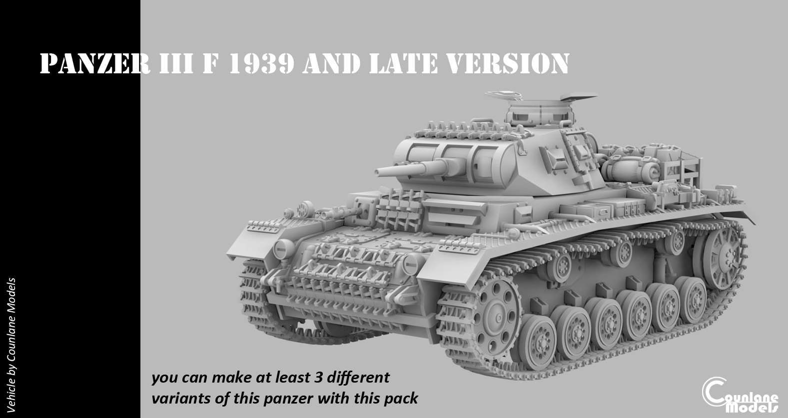 Panzer III F 1939, and late version by Counlane Models - Wargaming3D