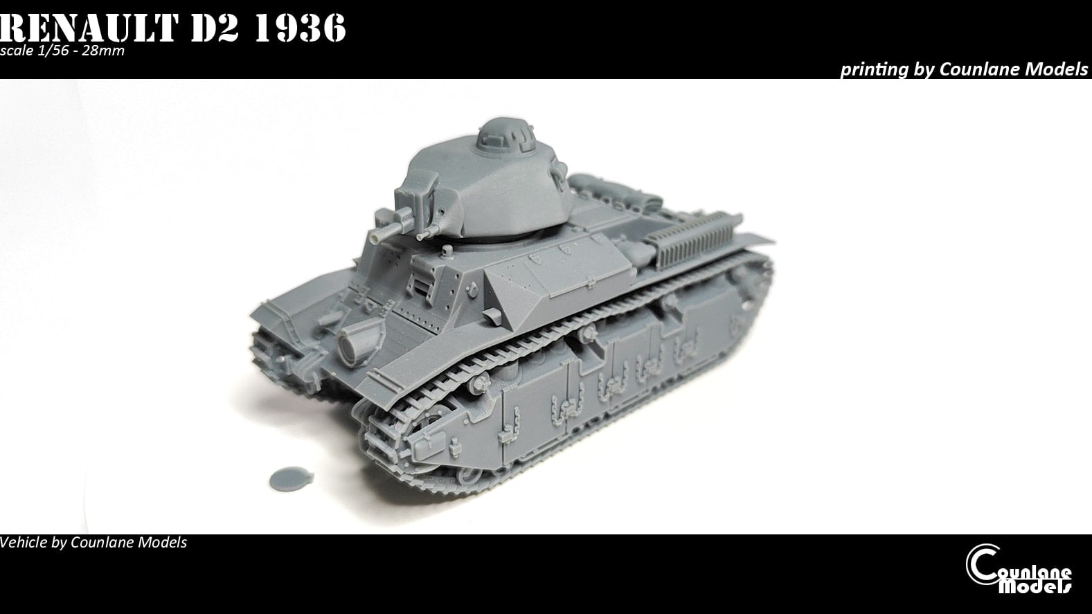 Renault D2 1936 by Counlane Models - Wargaming3D