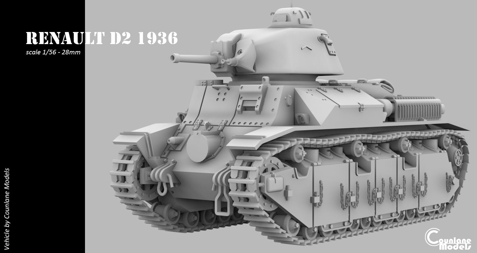 Renault D2 1936 by Counlane Models - Wargaming3D