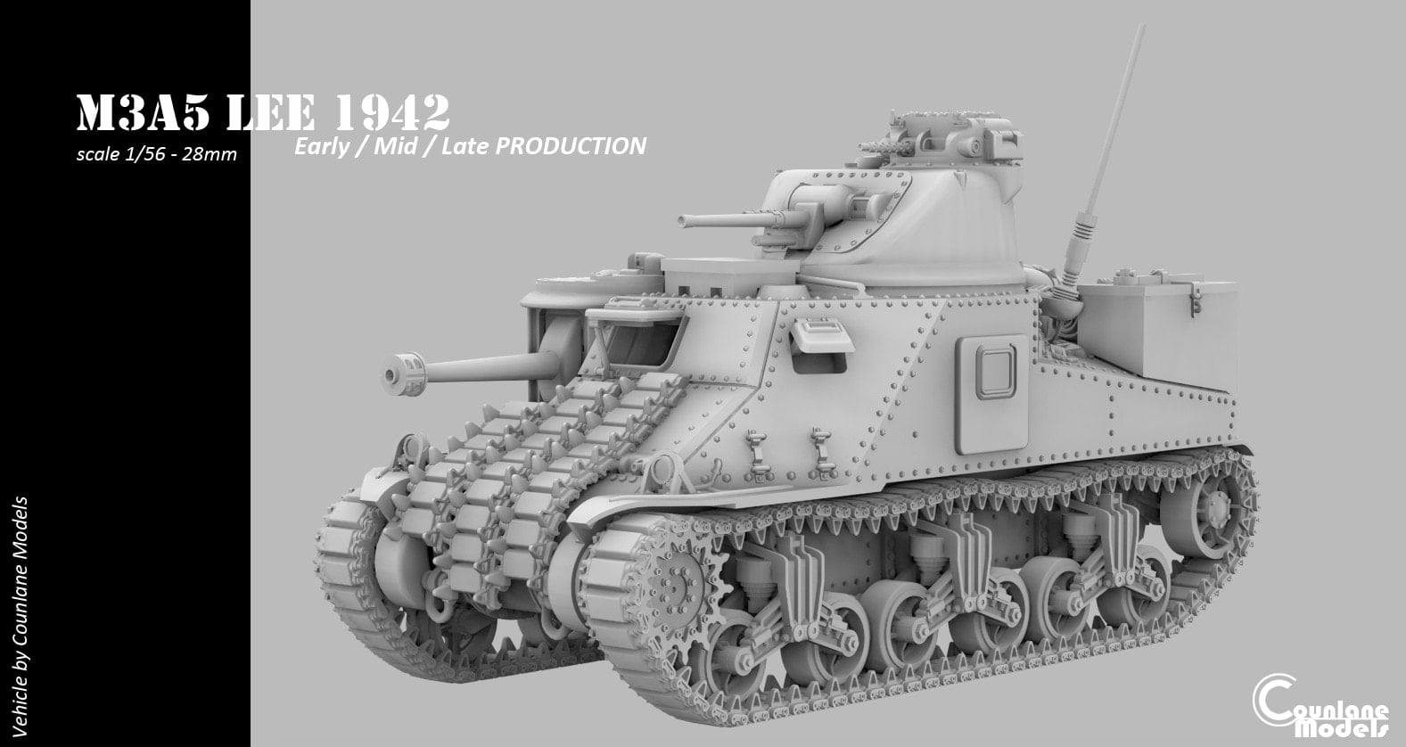 M3A5 Lee early, mid, late prod by Counlane Models - Wargaming3D