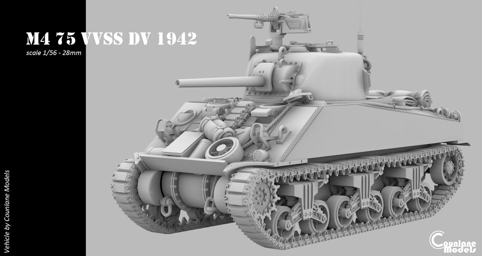 Sherman M4 75 VVSS DV by Counlane Models - Wargaming3D