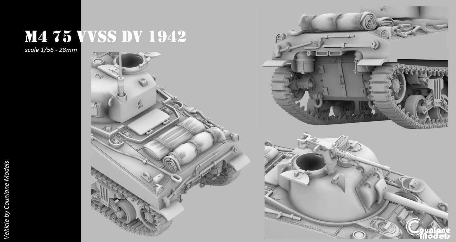 Sherman M4 75 VVSS DV by Counlane Models - Wargaming3D