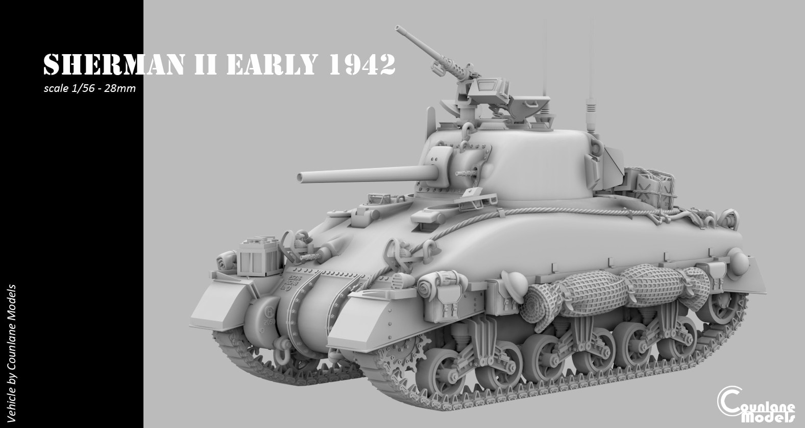 Sherman II early DV Hull 1942 by Counlane Models - Wargaming3D