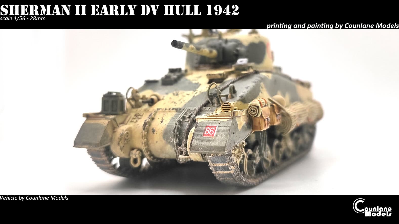 Sherman II early DV Hull 1942 by Counlane Models - Wargaming3D