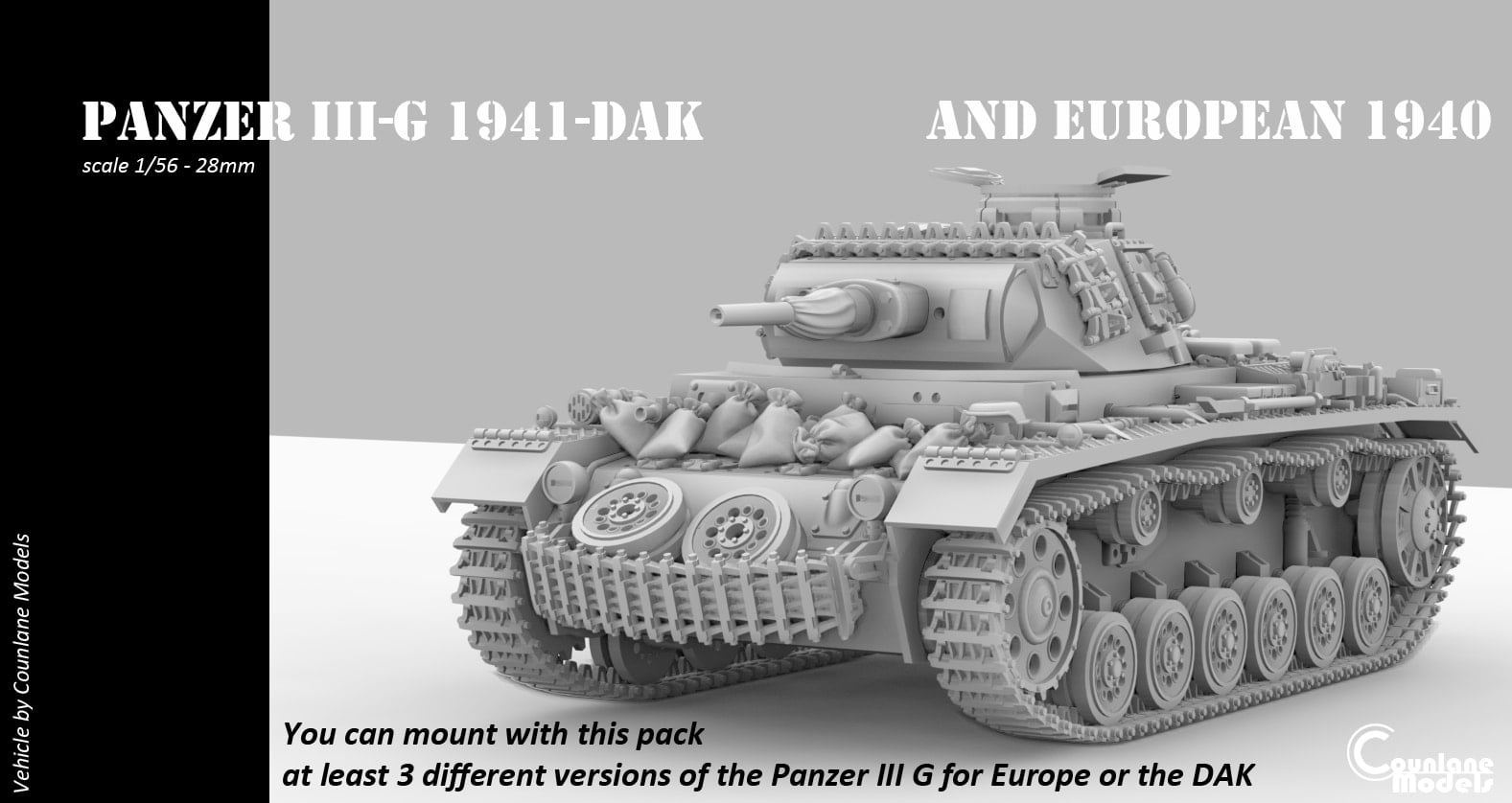 Panzer III G European and DAK version by Counlane Models - Wargaming3D