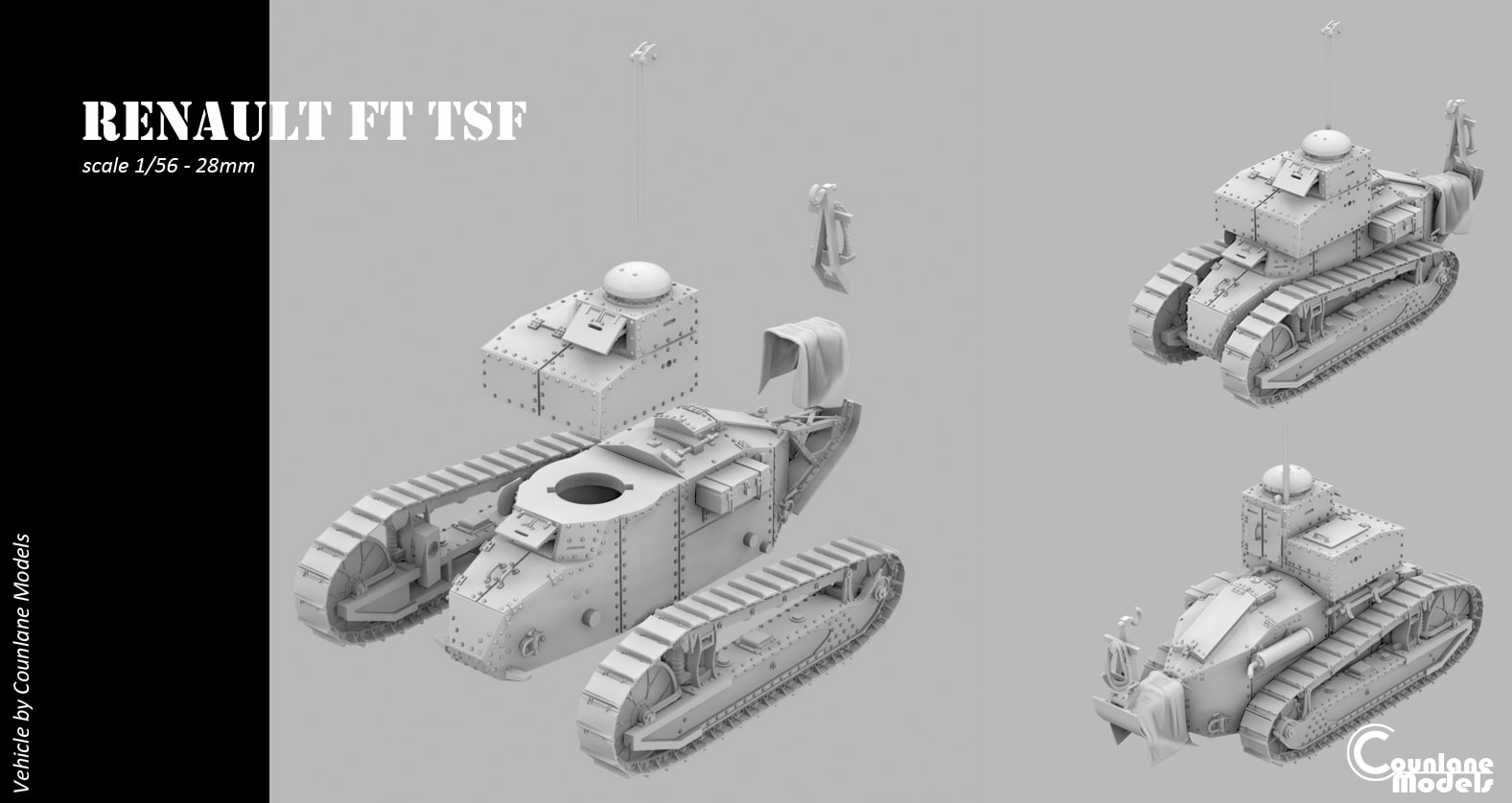 Renault FT TSF by Counlane Models - Wargaming3D
