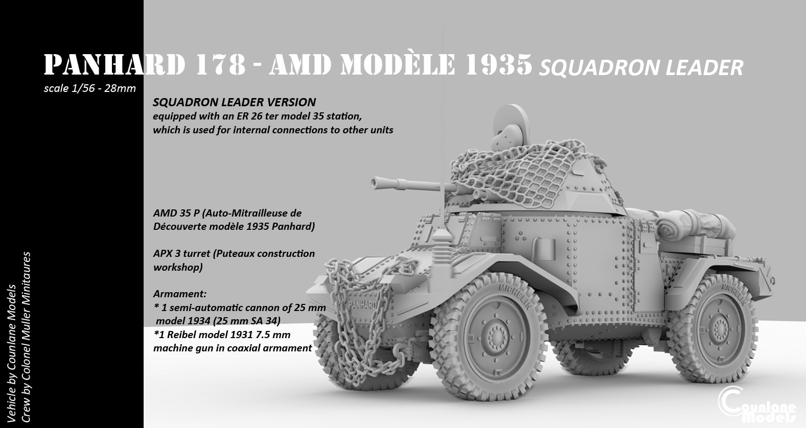 Panhard 178 SQUADRON LEADER by Counlane Models - Wargaming3D