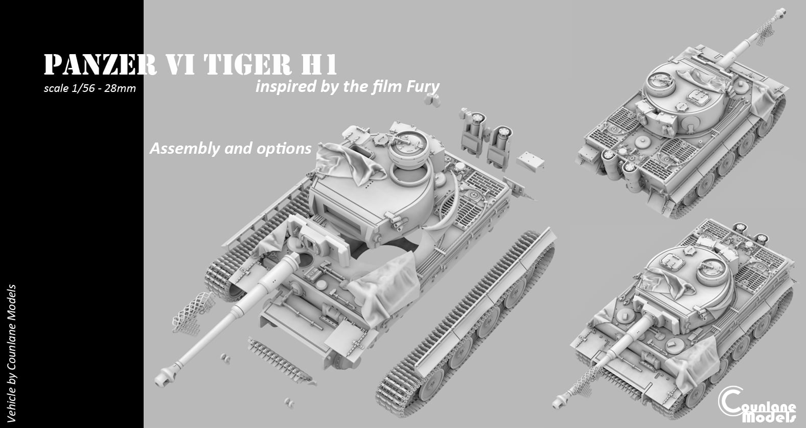 Tiger 1 H1 "Fury" by Counlane Models - Wargaming3D
