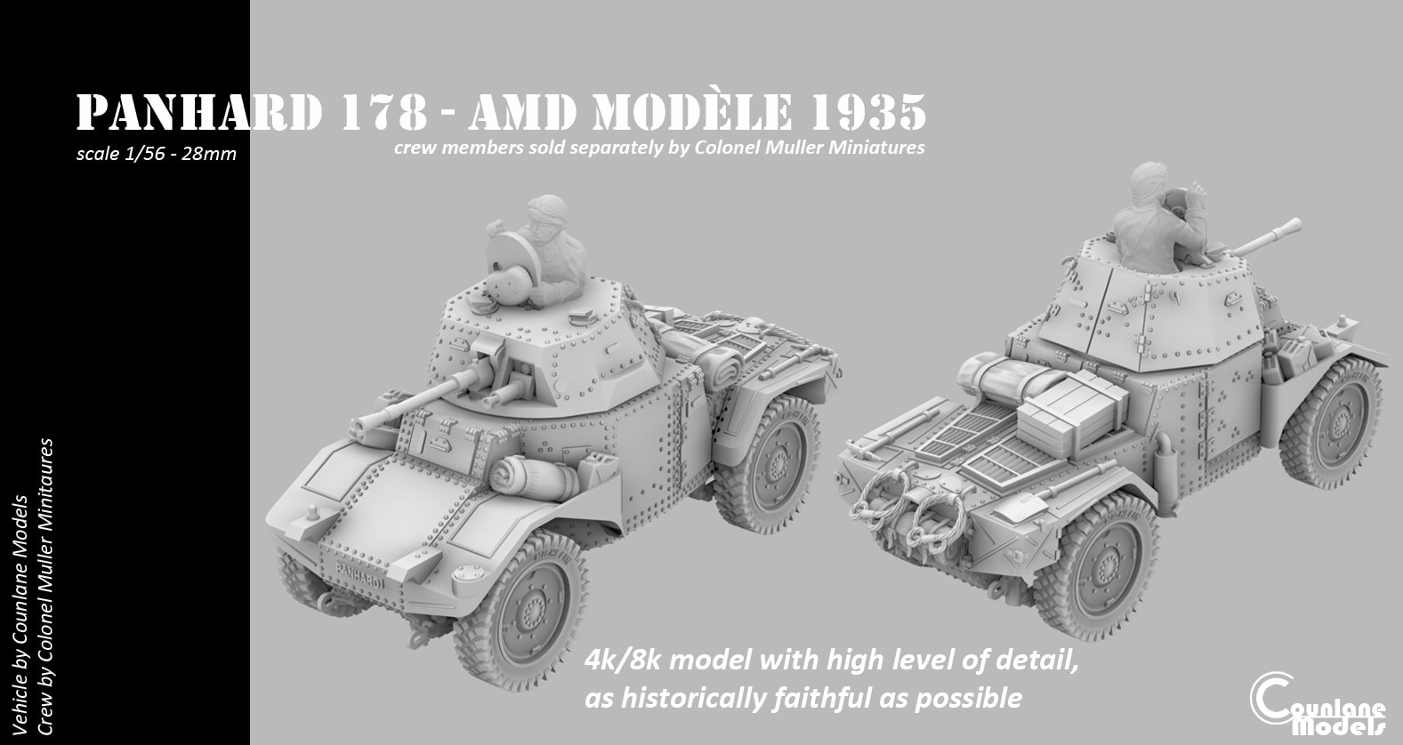 AMD-35 Panhard 178 SCOUT by Counlane Models - Wargaming3D