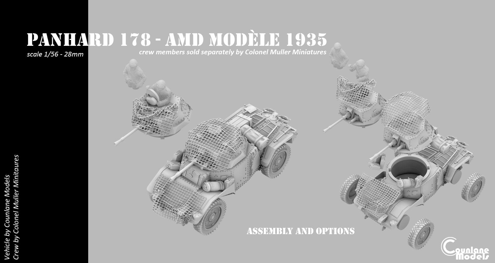 AMD-35 Panhard 178 SCOUT by Counlane Models - Wargaming3D
