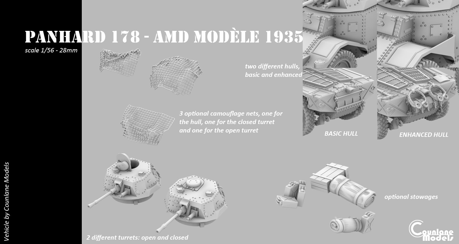 AMD-35 Panhard 178 SCOUT by Counlane Models - Wargaming3D